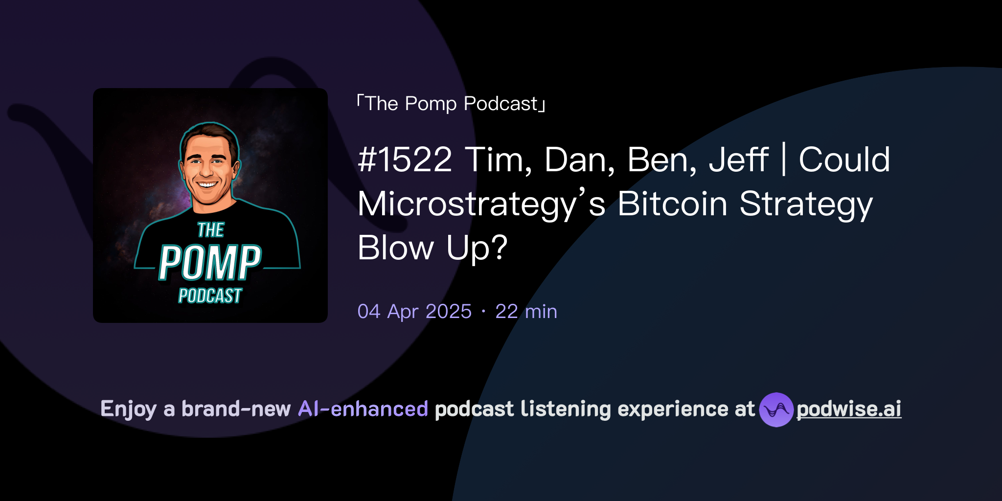 #1522 Tim, Dan, Ben, Jeff | Could Microstrategy’s Bitcoin Strategy Blow ...