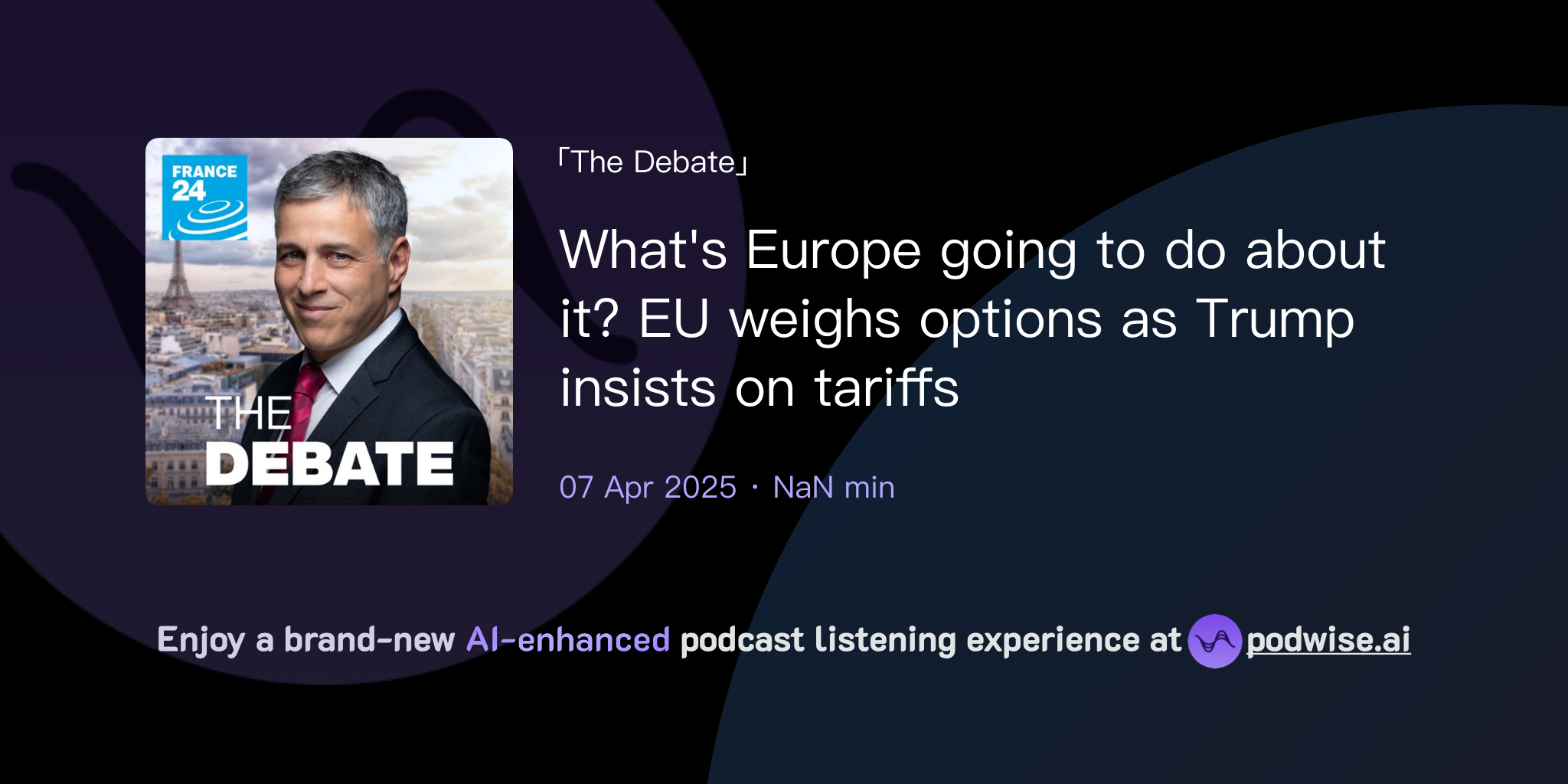 What's Europe going to do about it? EU weighs options as Trump insists on tariffs | The Debate ...