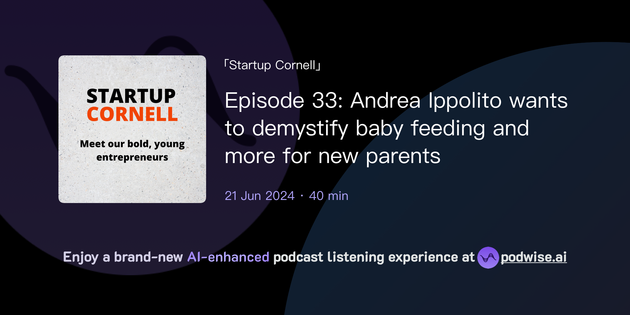 Episode 33: Andrea Ippolito wants to demystify baby feeding and more for new parents | Startup ...