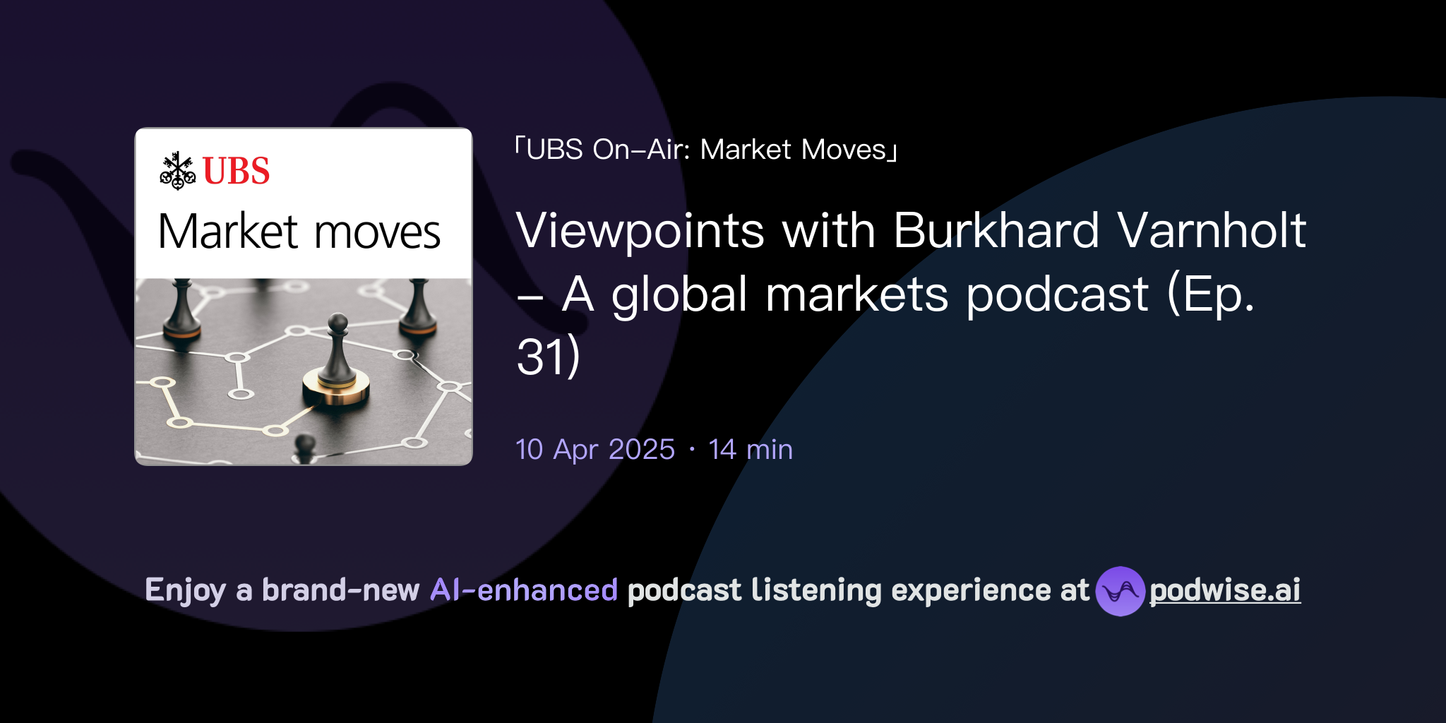 Viewpoints with Burkhard Varnholt - A global markets podcast (Ep. 31) | UBS On-Air: Market Moves ...