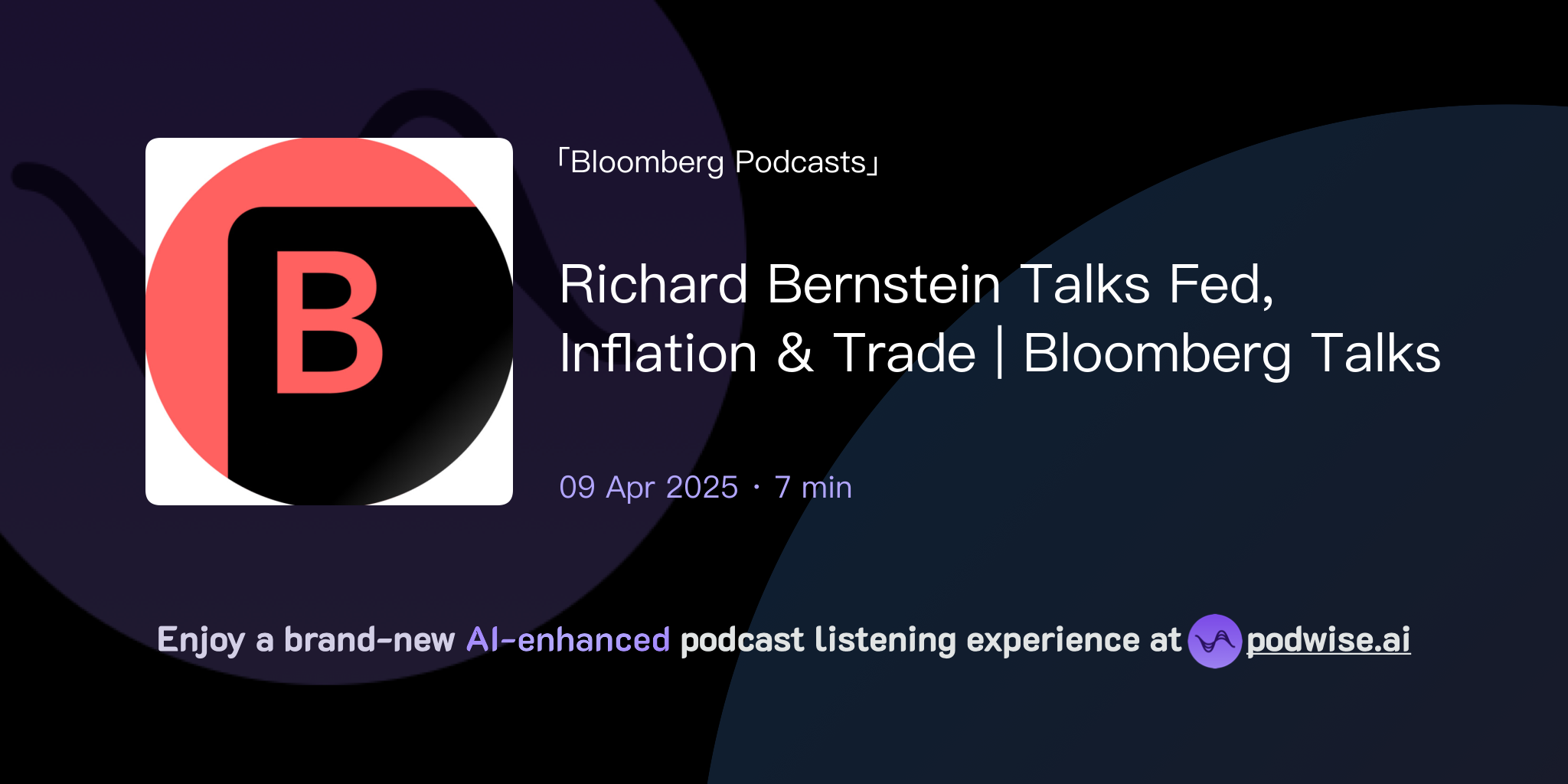 Richard Bernstein Talks Fed, Inflation & Trade | Bloomberg Talks ...