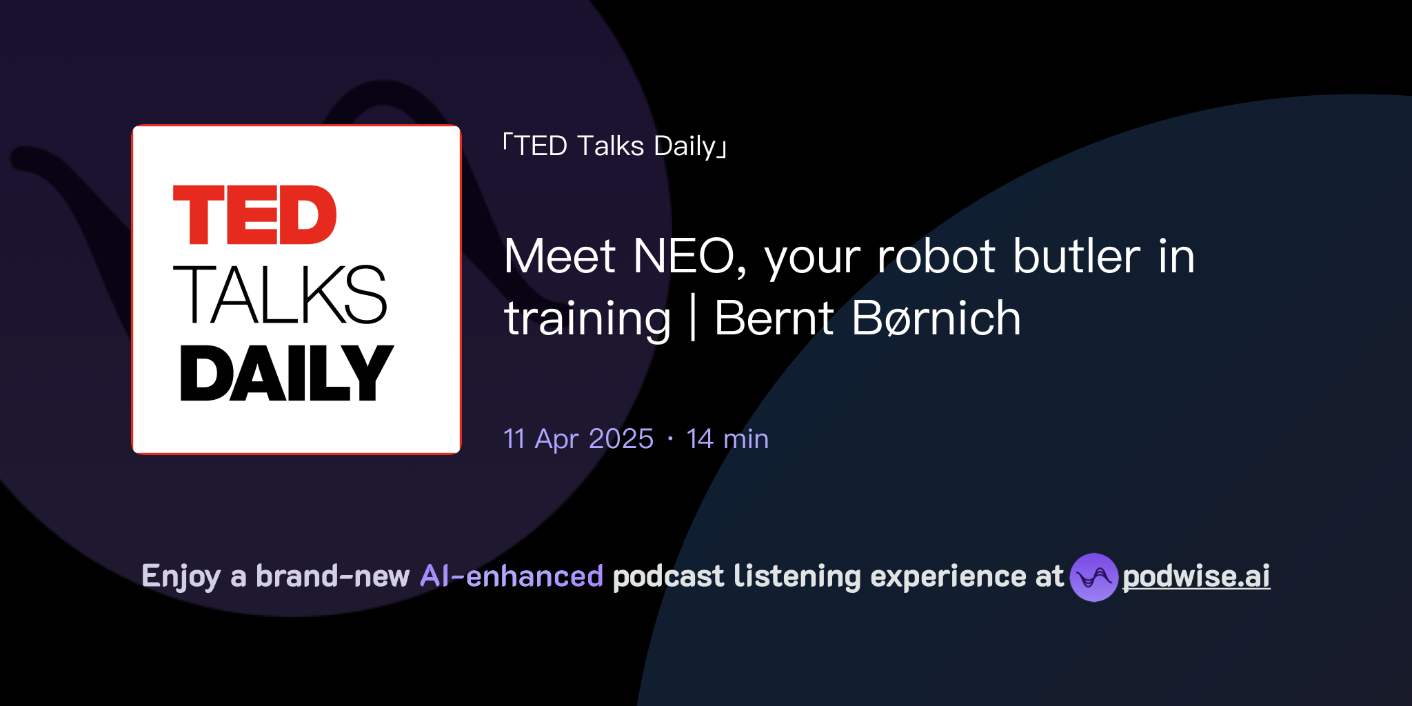 Meet NEO, your robot butler in training | Bernt Børnich | TED Talks ...