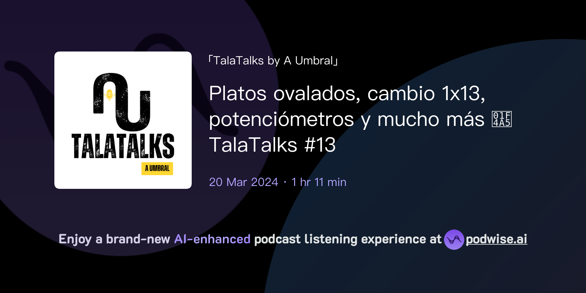 Platos ovalados, cambio 1x13, potenciómetros y mucho más 💥 TalaTalks #13 | TalaTalks by A Umbral ...