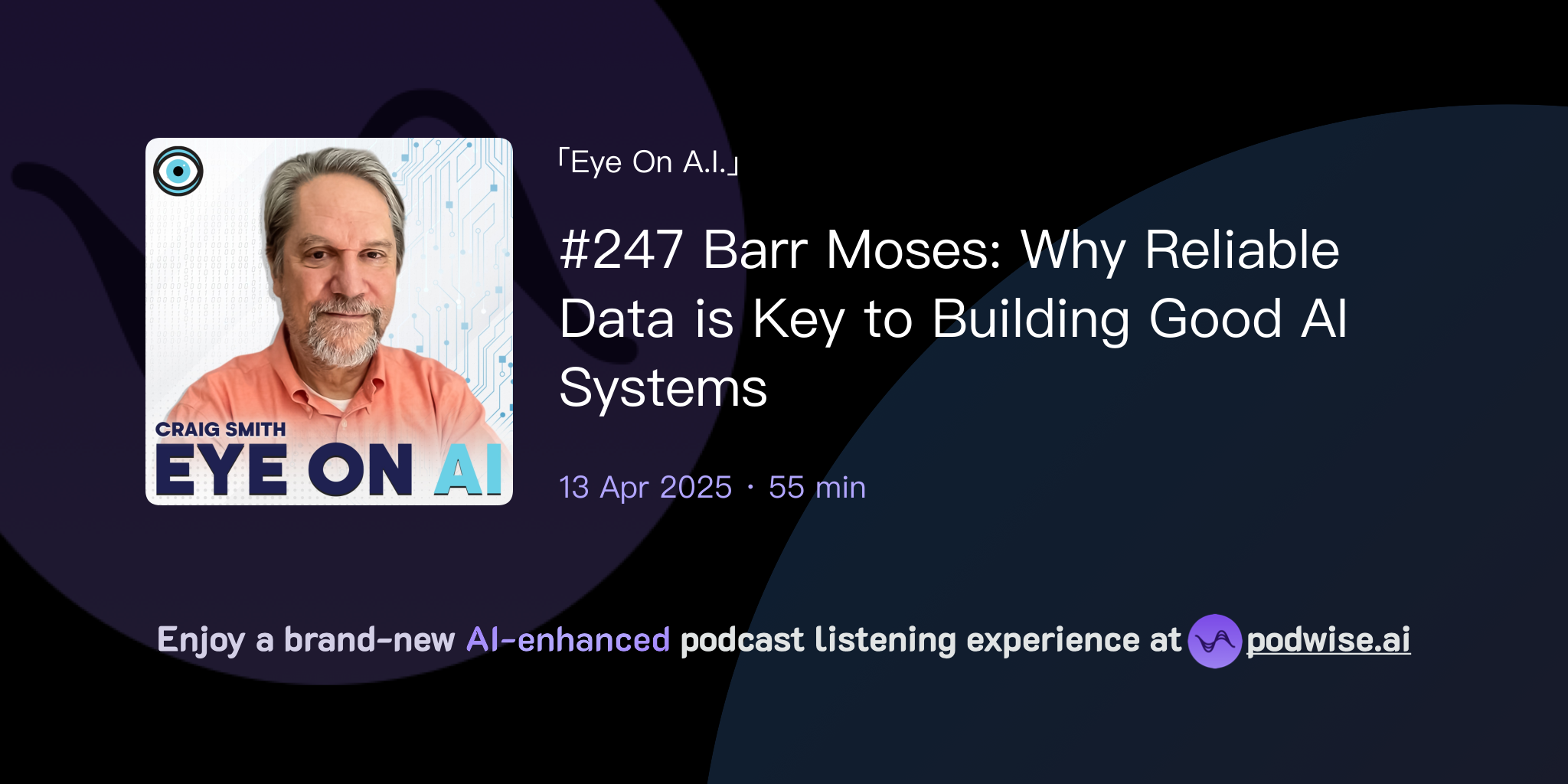 #247 Barr Moses: Why Reliable Data is Key to Building Good AI Systems | Eye On A.I. | Podwise