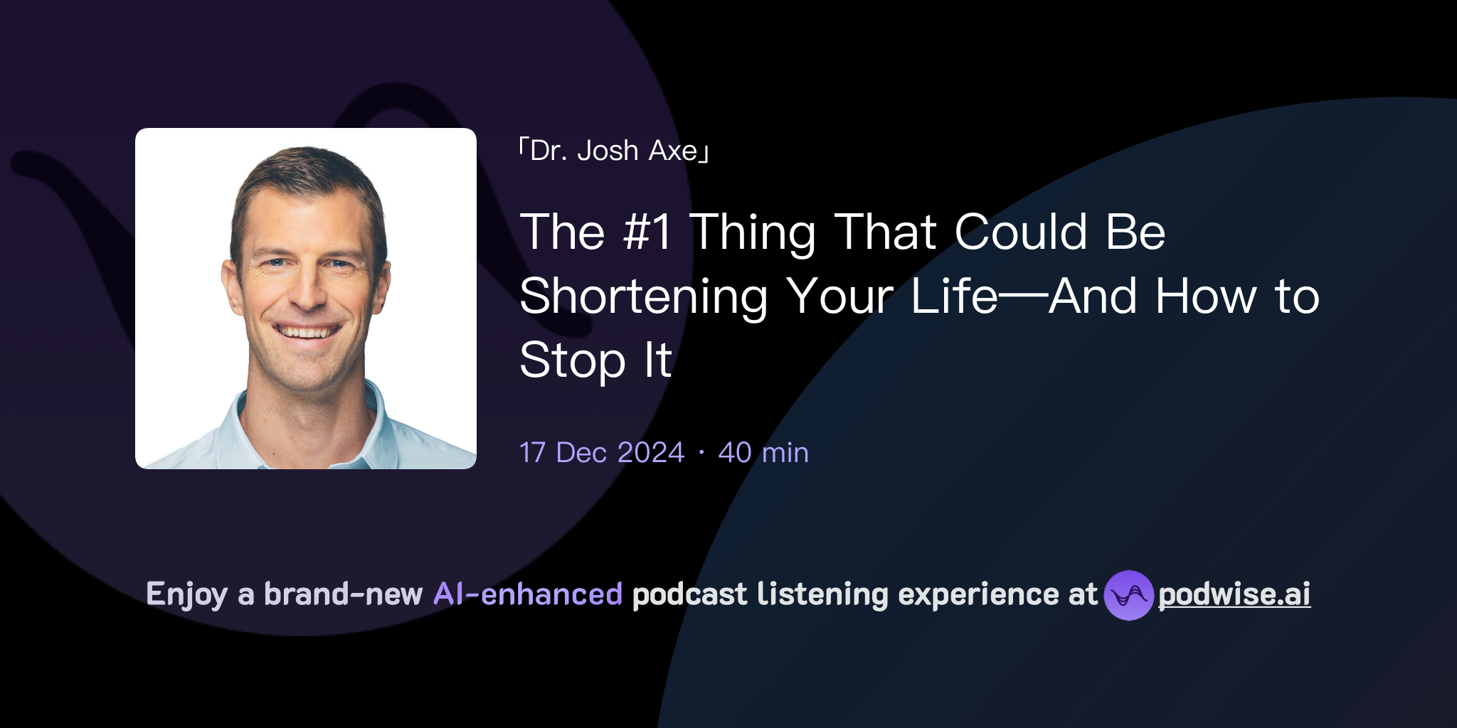 The #1 Thing That Could Be Shortening Your Life—And How to Stop It | Dr ...