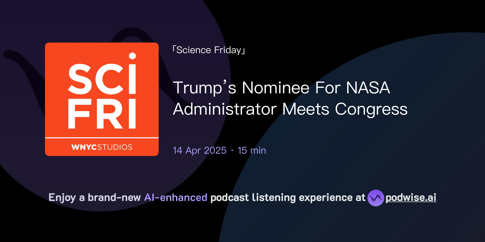 Trump’s Nominee For NASA Administrator Meets Congress | Science Friday ...