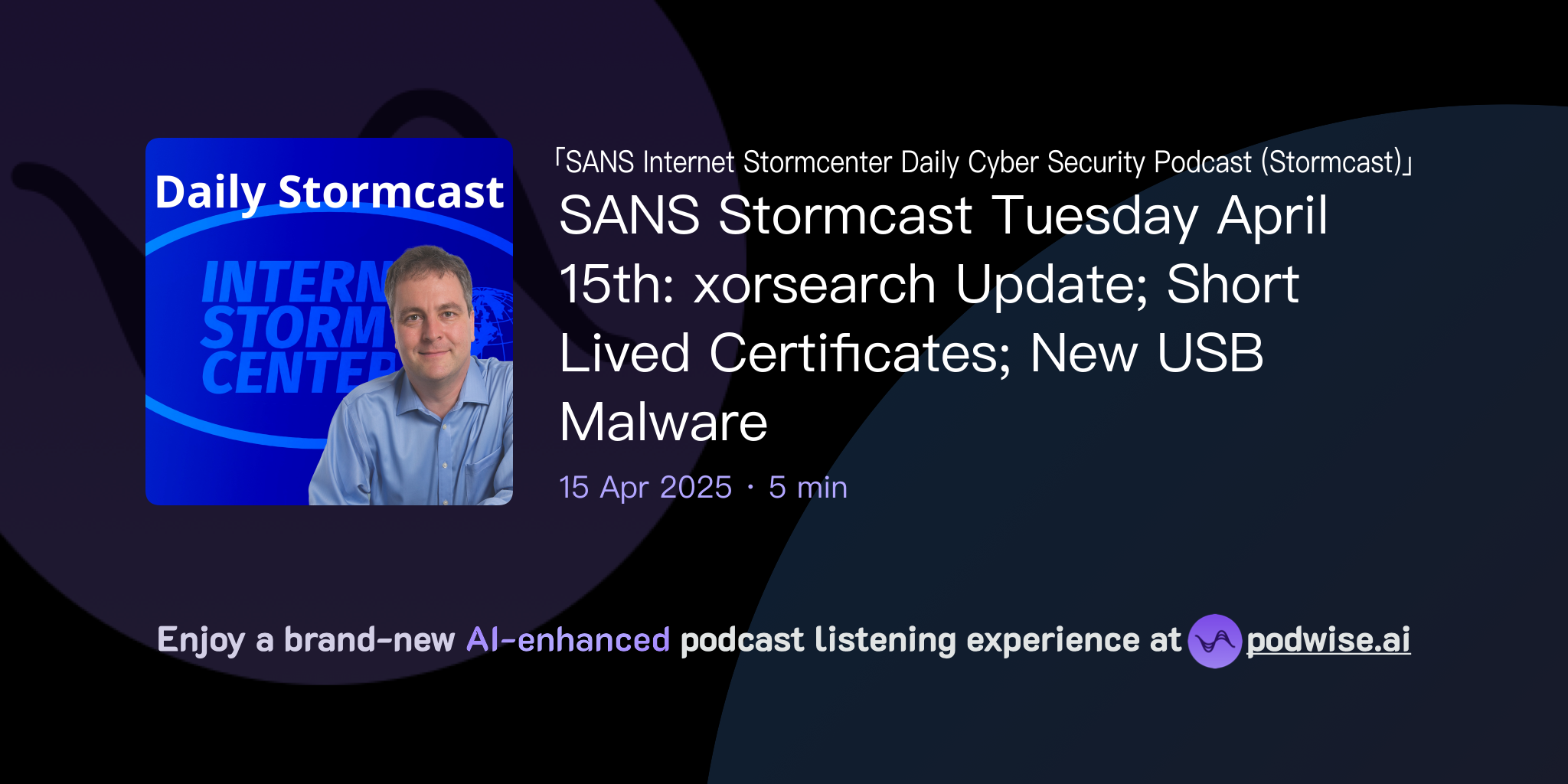 SANS Stormcast Tuesday April 15th: xorsearch Update; Short Lived ...