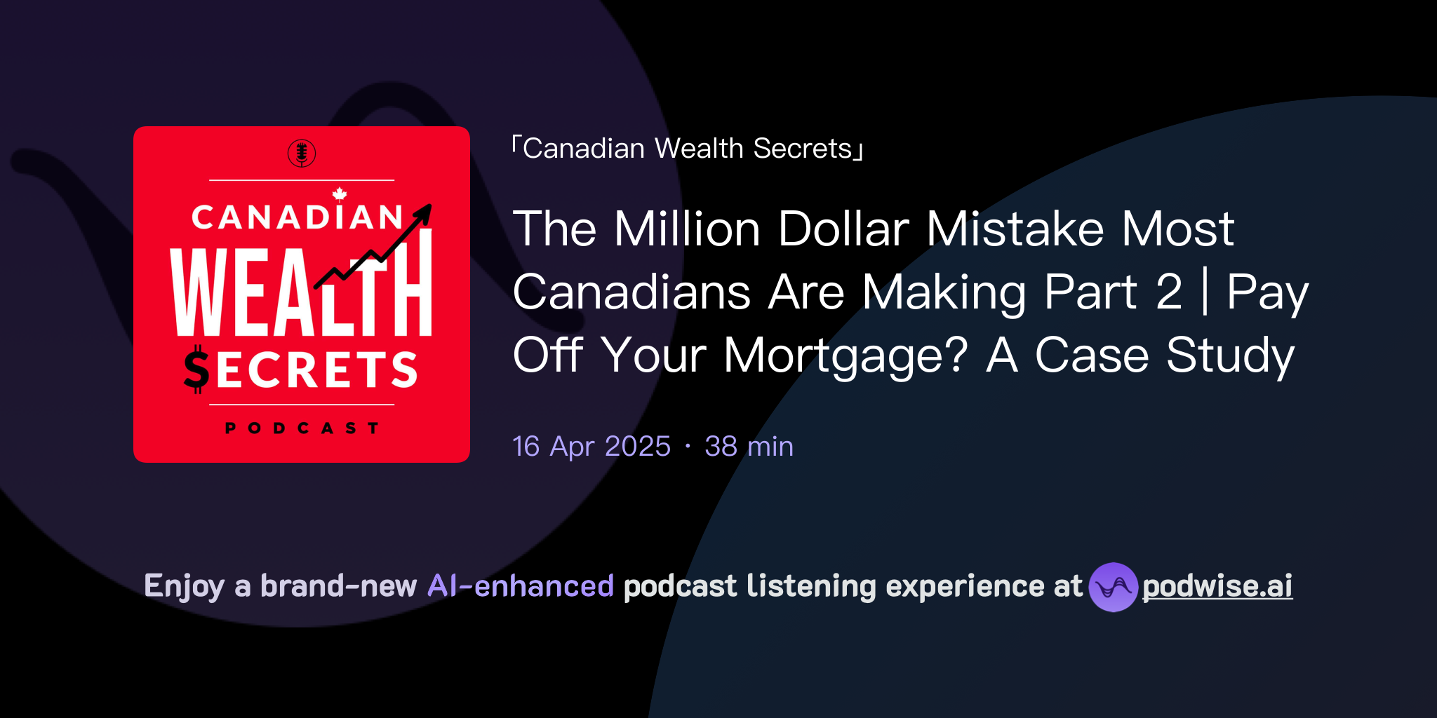 The Million Dollar Mistake Most Canadians Are Making Part 2 | Pay Off Your Mortgage? A Case ...