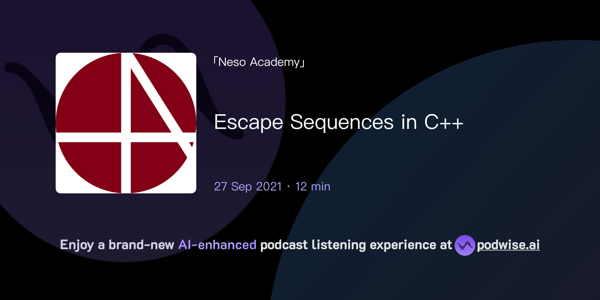 Escape Sequences in C++ | Neso Academy | Podwise