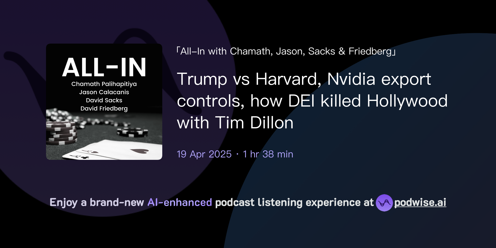 Trump vs Harvard, Nvidia export controls, how DEI killed Hollywood with Tim Dillon | All-In with ...