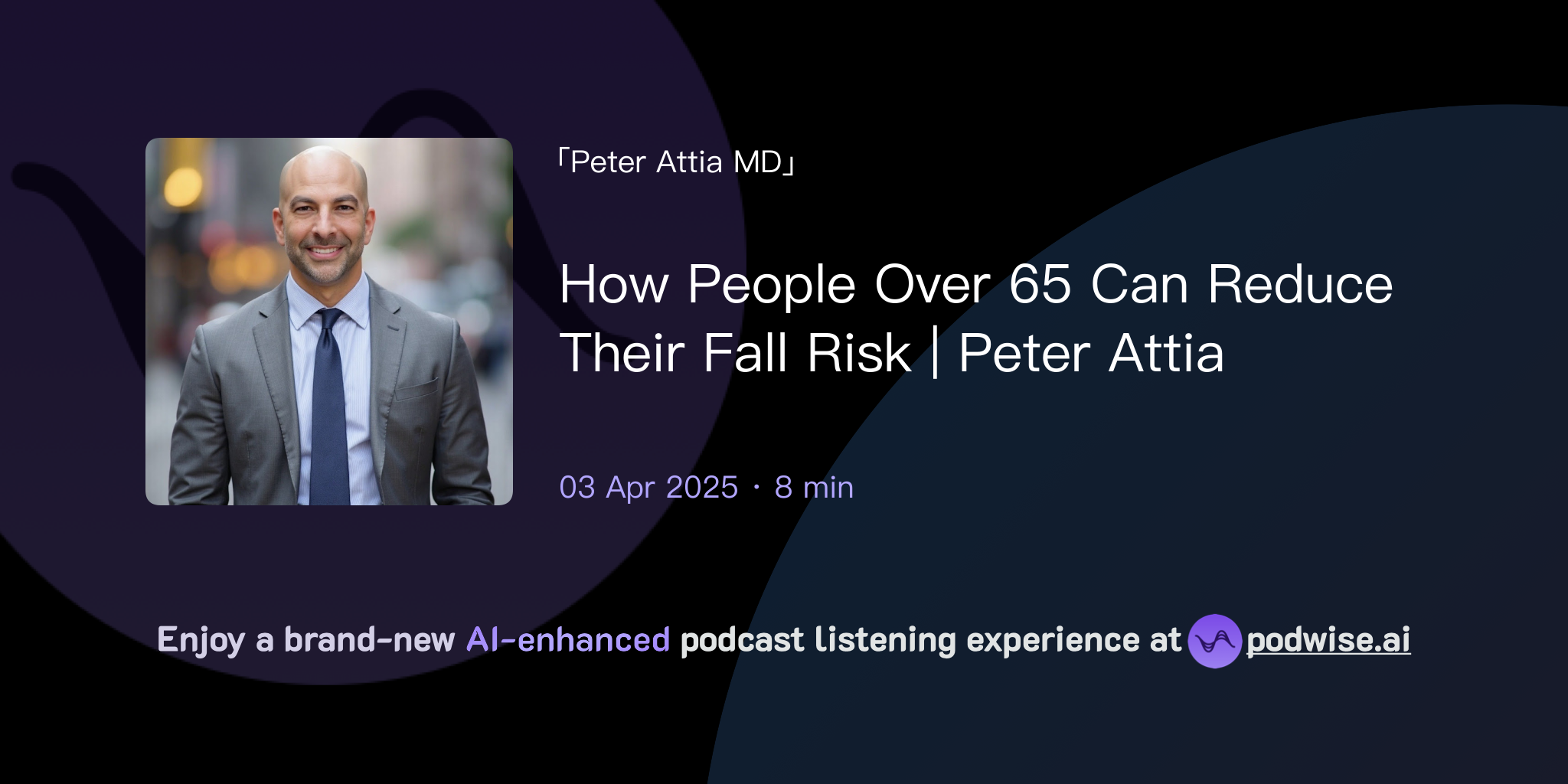 How People Over 65 Can Reduce Their Fall Risk | Peter Attia | Peter ...