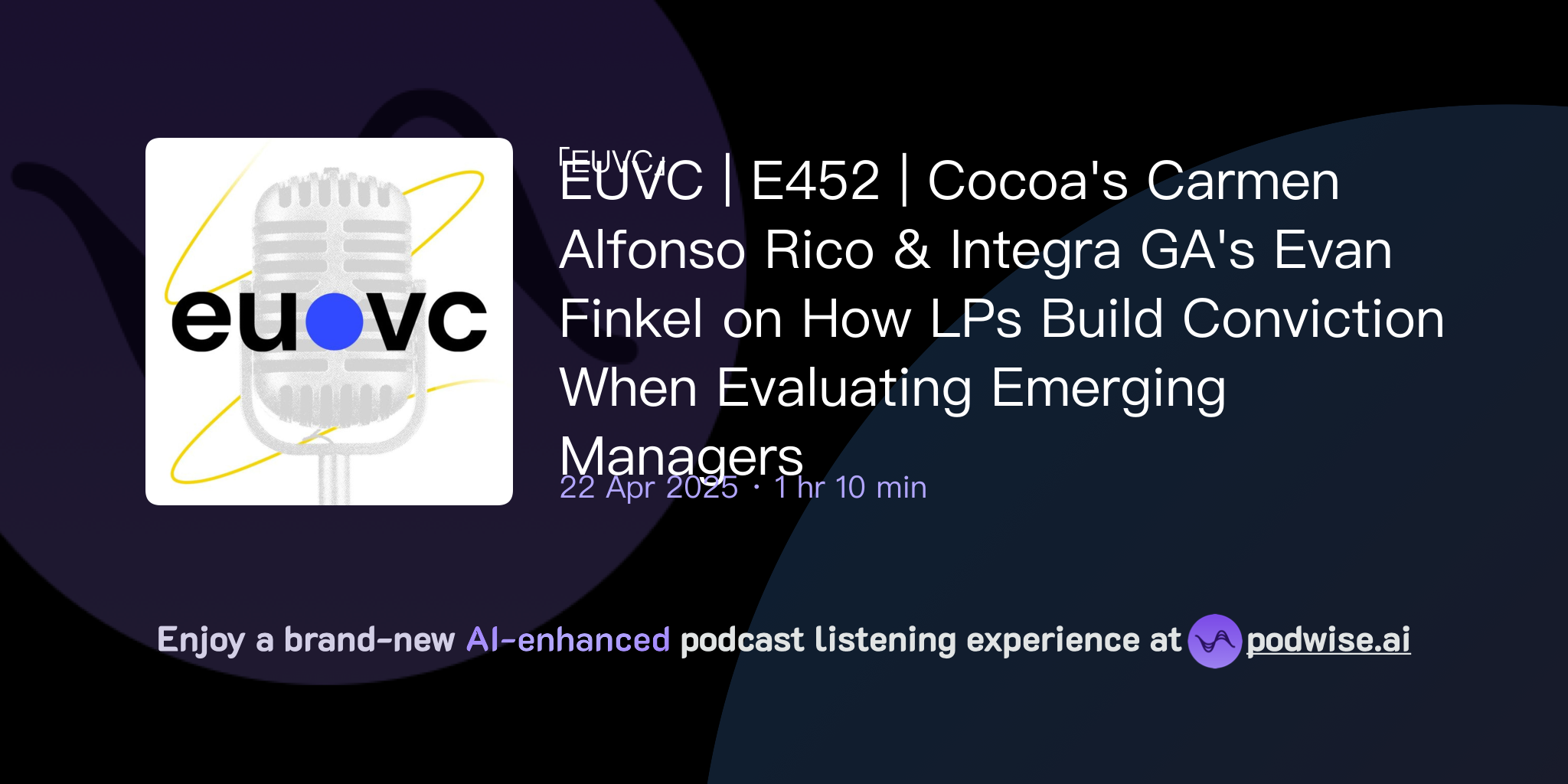 EUVC | E452 | Cocoa's Carmen Alfonso Rico & Integra GA's Evan Finkel on ...