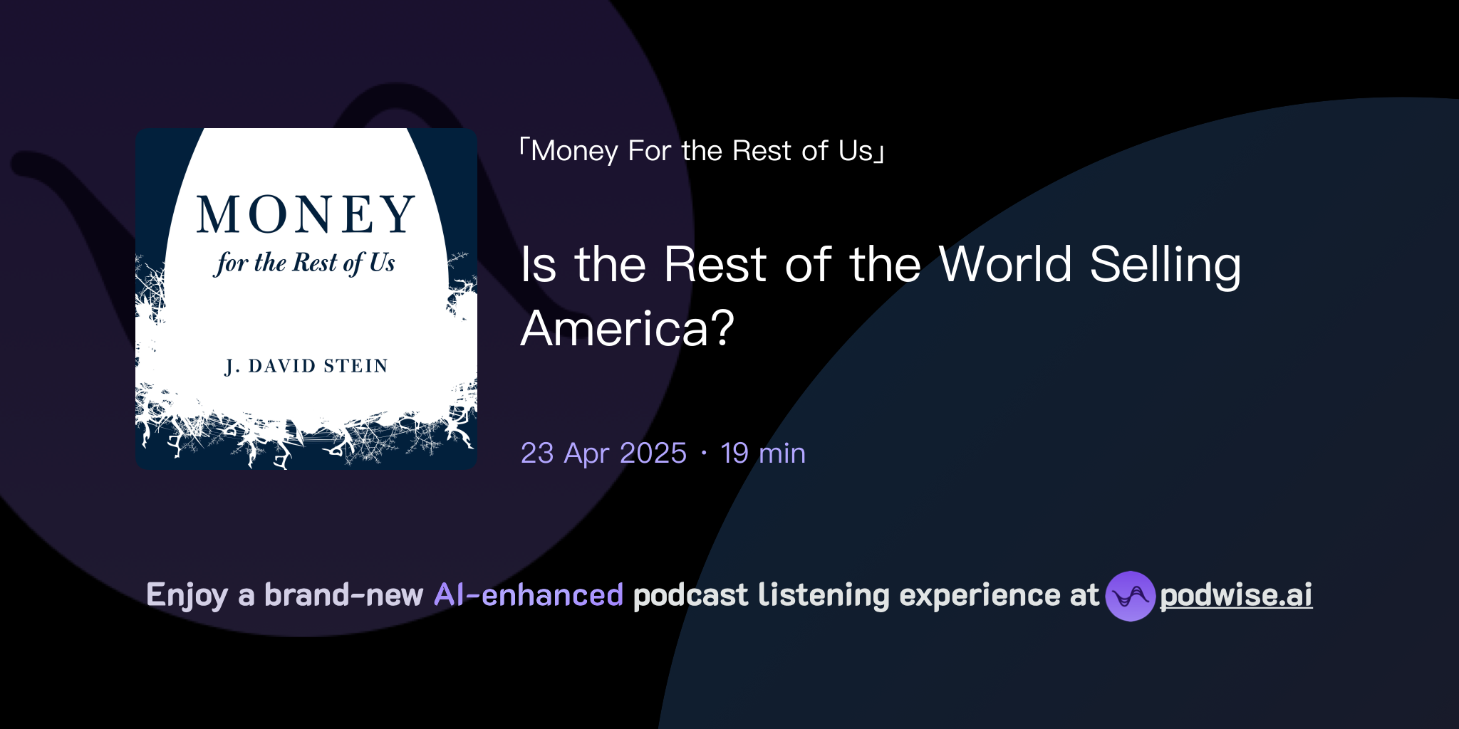 Is the Rest of the World Selling America? | Money For the Rest of Us ...