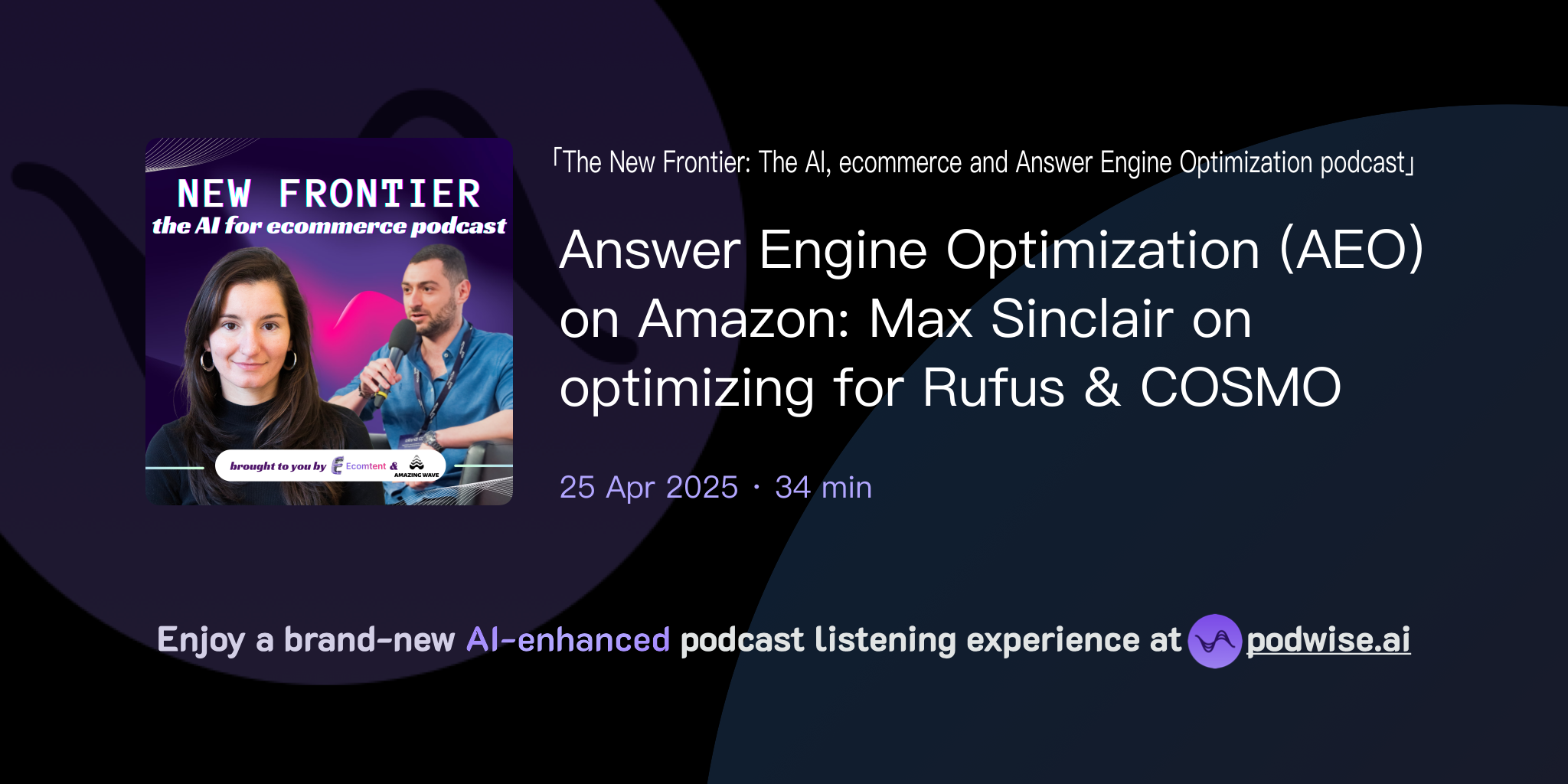 Answer Engine Optimization (AEO) on Amazon: Max Sinclair on optimizing for Rufus & COSMO | New ...