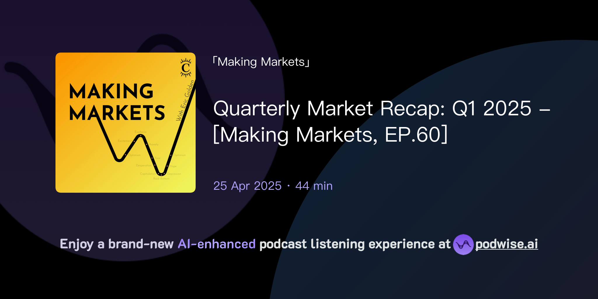 Quarterly Market Recap: Q1 2025 - [Making Markets, EP.60] | Making Markets | Podwise