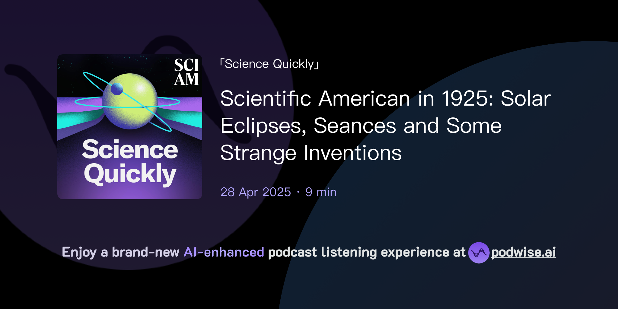 Scientific American in 1925: Solar Eclipses, Seances and Some Strange ...