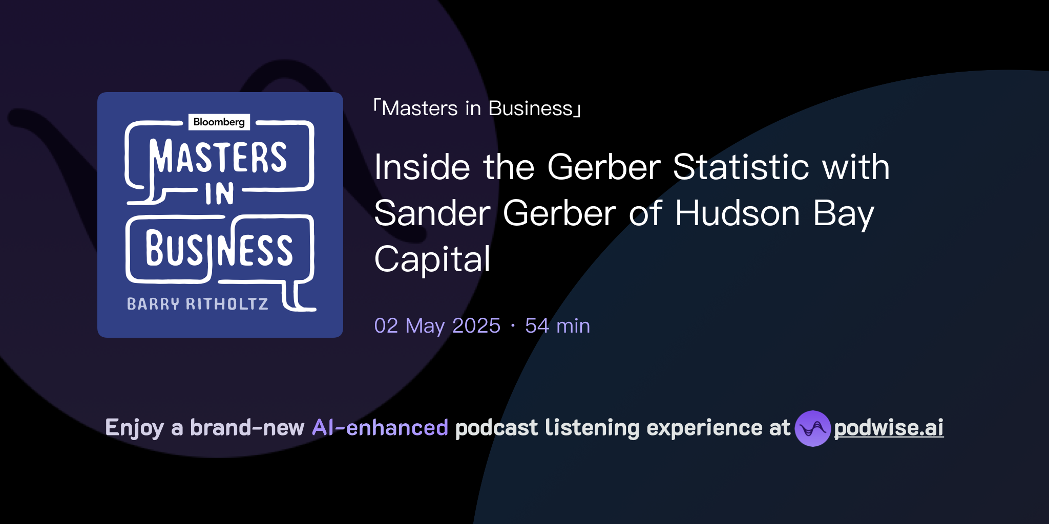 Inside the Gerber Statistic with Sander Gerber of Hudson Bay Capital ...