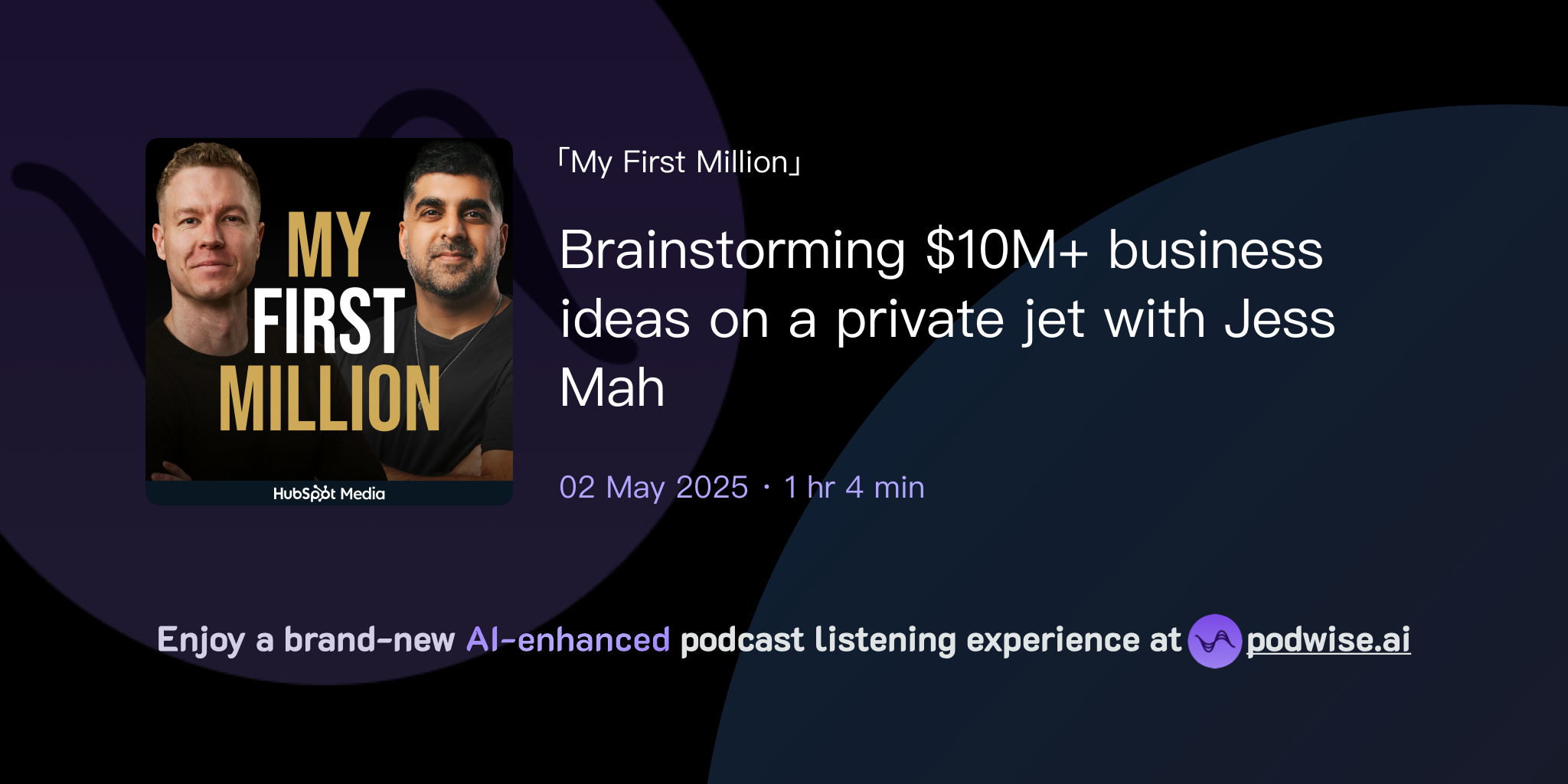 Brainstorming $10M+ business ideas on a private jet with Jess Mah | My ...