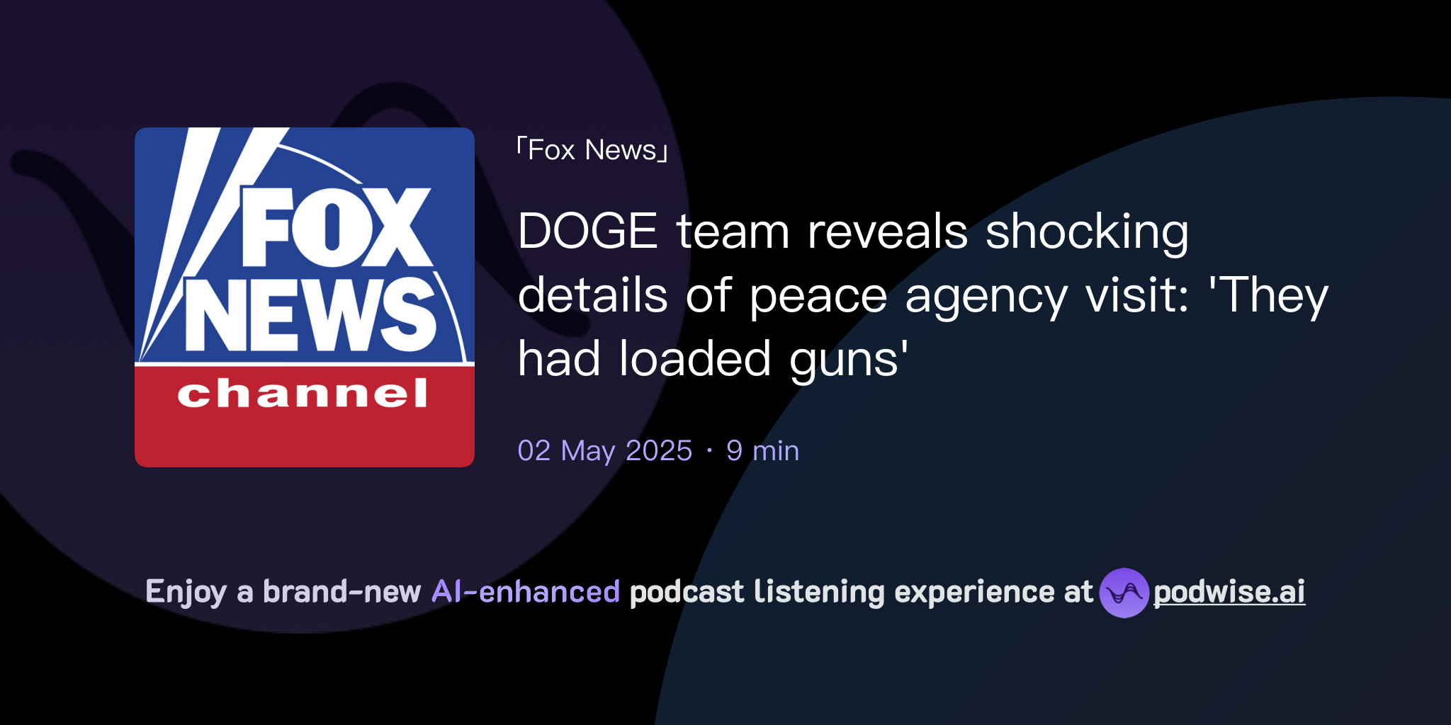 DOGE team reveals shocking details of peace agency visit: 'They had ...