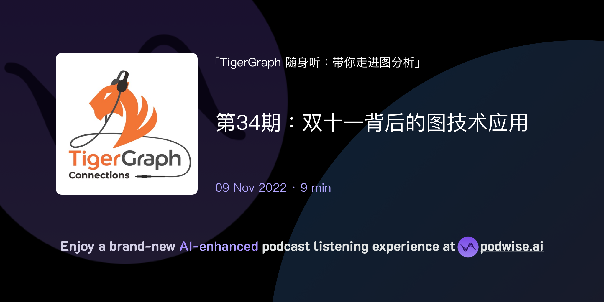 第34期：双十一背后的图技术应用 | TigerGraph 随身听：带你走进图分析 | Podwise