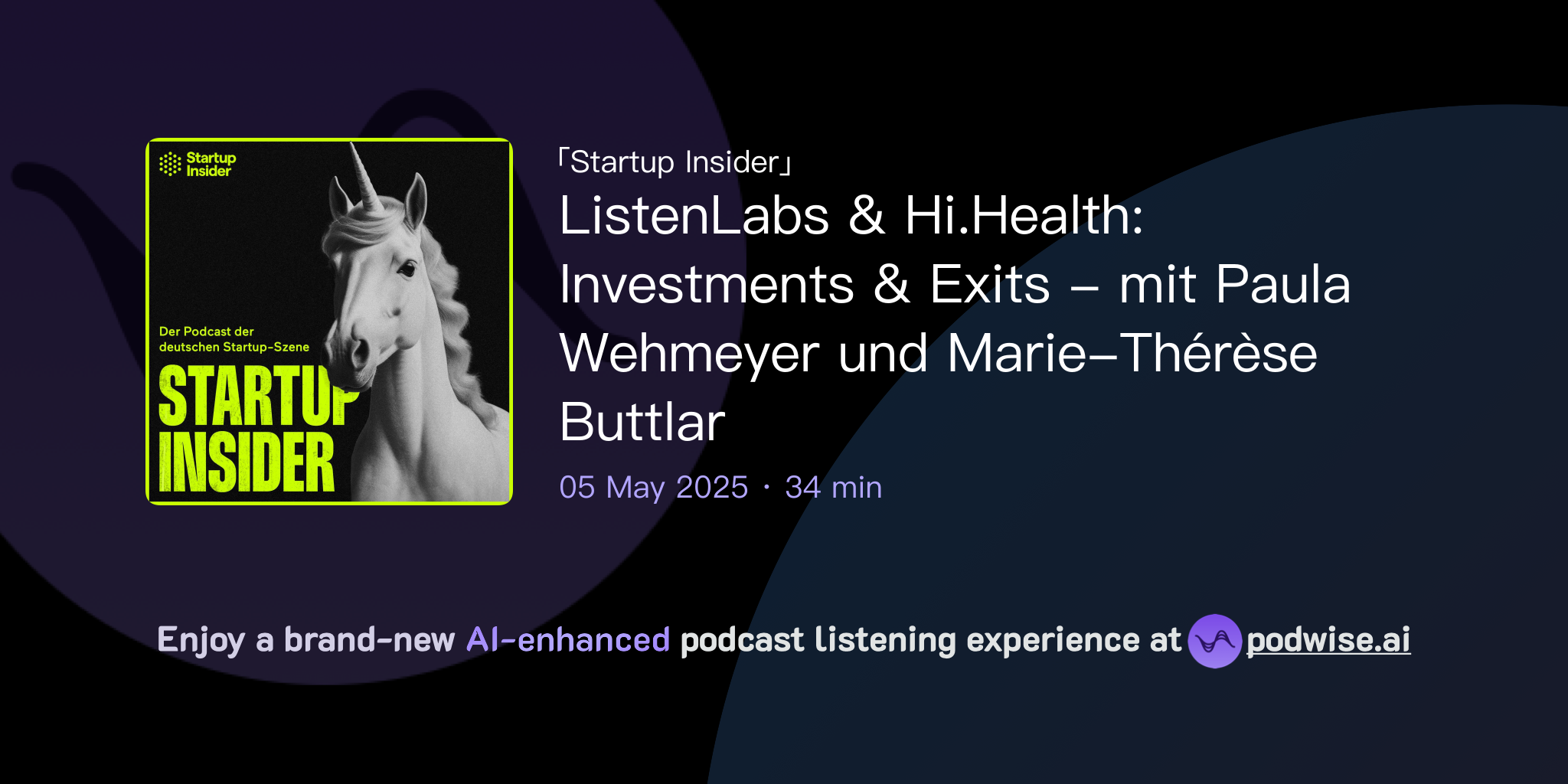 ListenLabs & Hi.Health: Investments & Exits - mit Paula Wehmeyer und ...