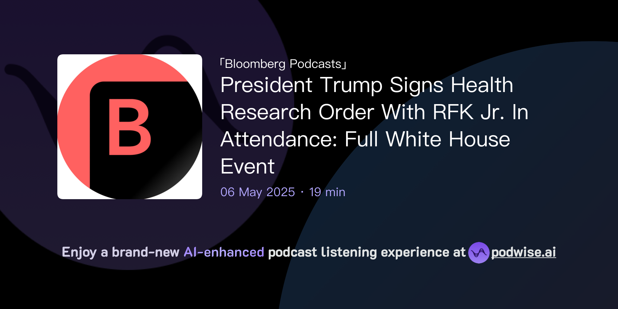 President Trump Signs Health Research Order With RFK Jr. In Attendance ...