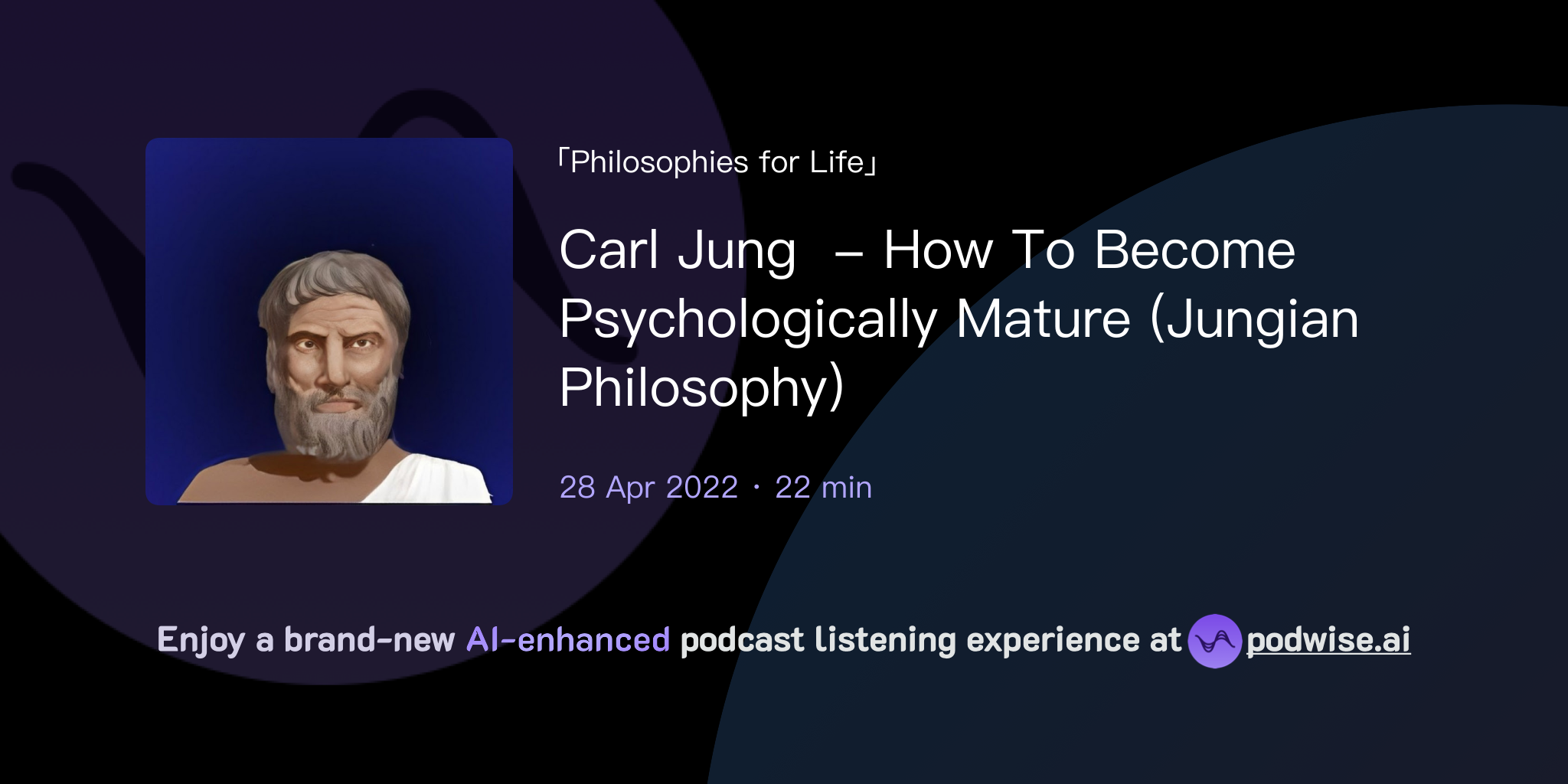 Carl Jung - How To Become Psychologically Mature (Jungian Philosophy) | Philosophies for Life ...