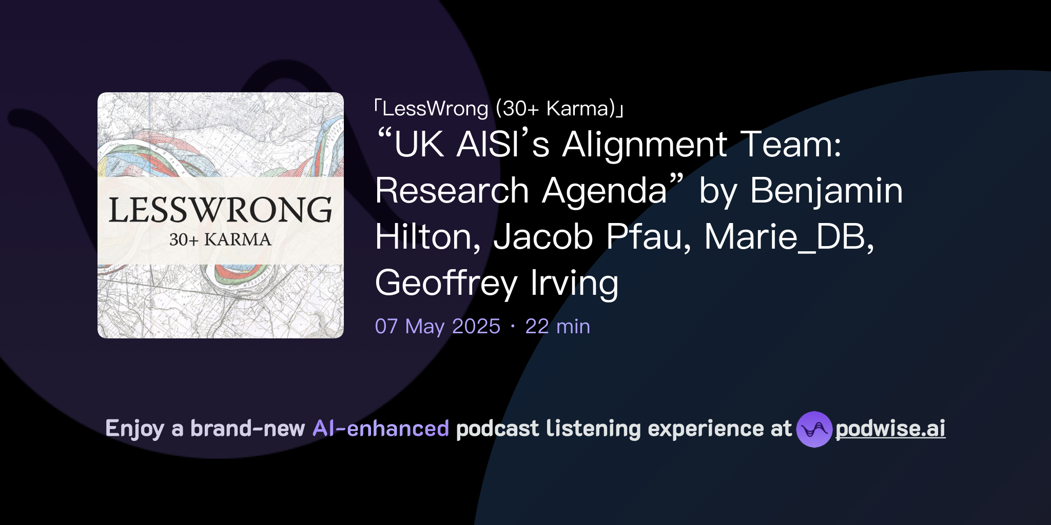 “UK AISI’s Alignment Team: Research Agenda” by Benjamin Hilton, Jacob Pfau, Marie_DB, Geoffrey ...