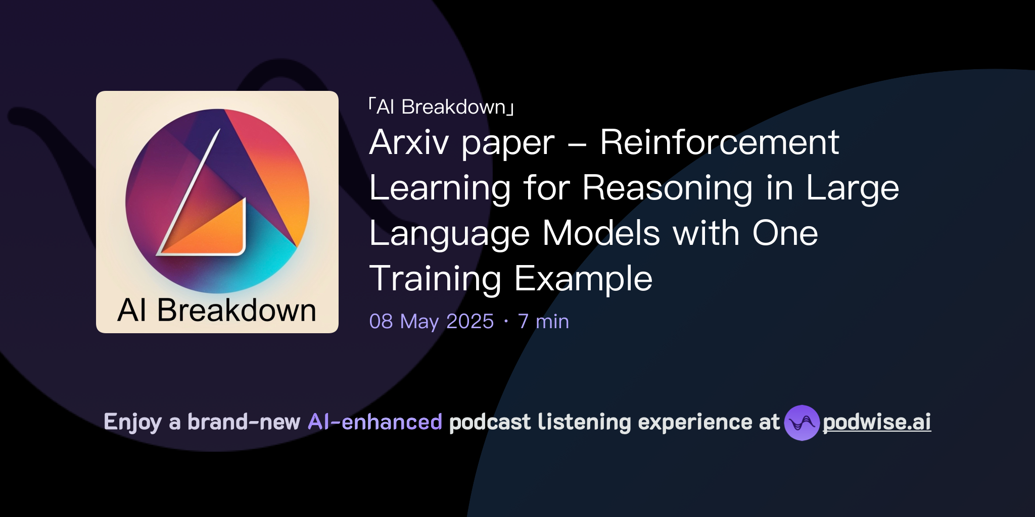 Arxiv paper - Reinforcement Learning for Reasoning in Large Language Models with One Training ...