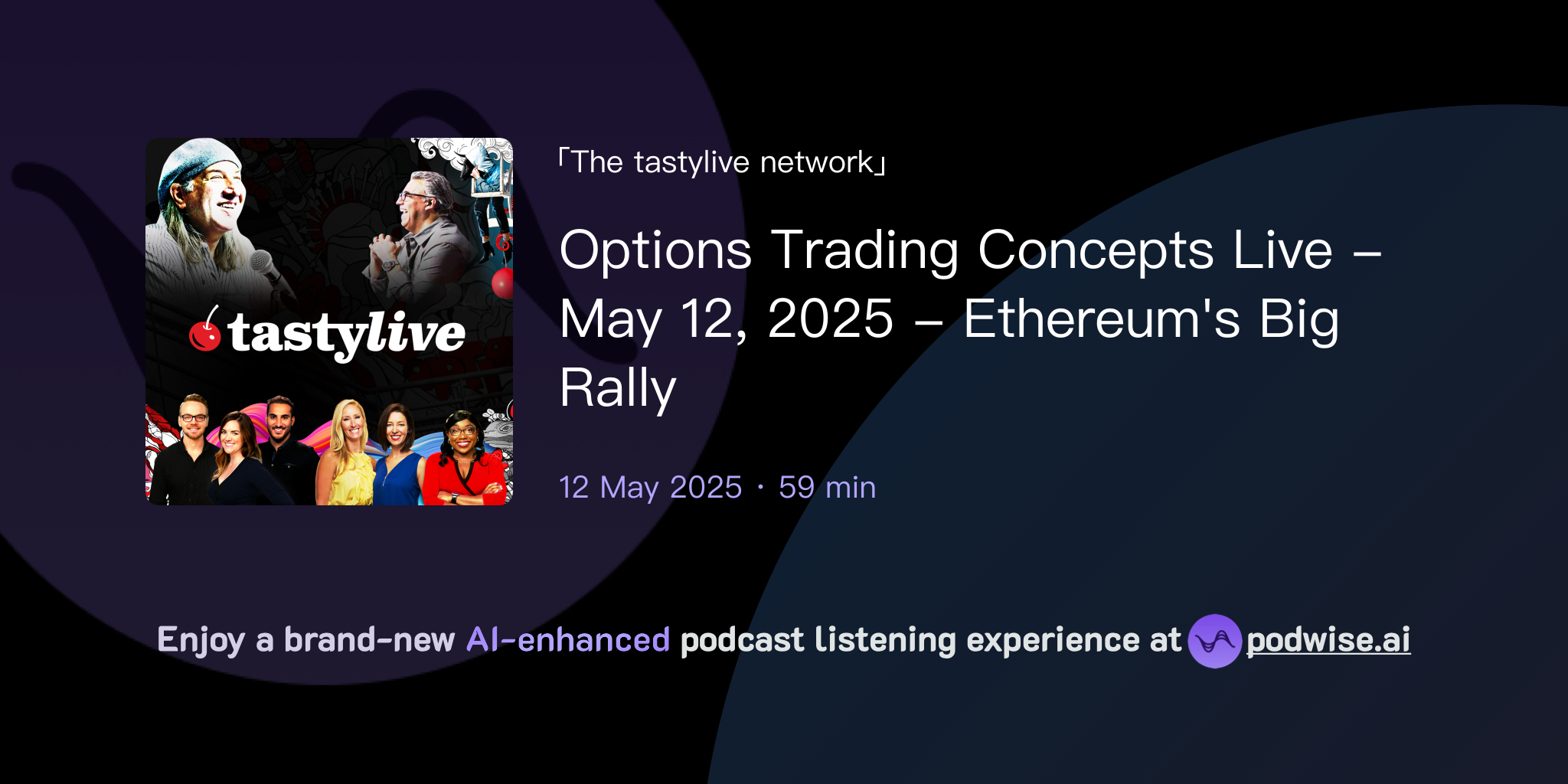 Options Trading Concepts Live - May 12, 2025 - Ethereum's Big Rally | The tastylive network ...