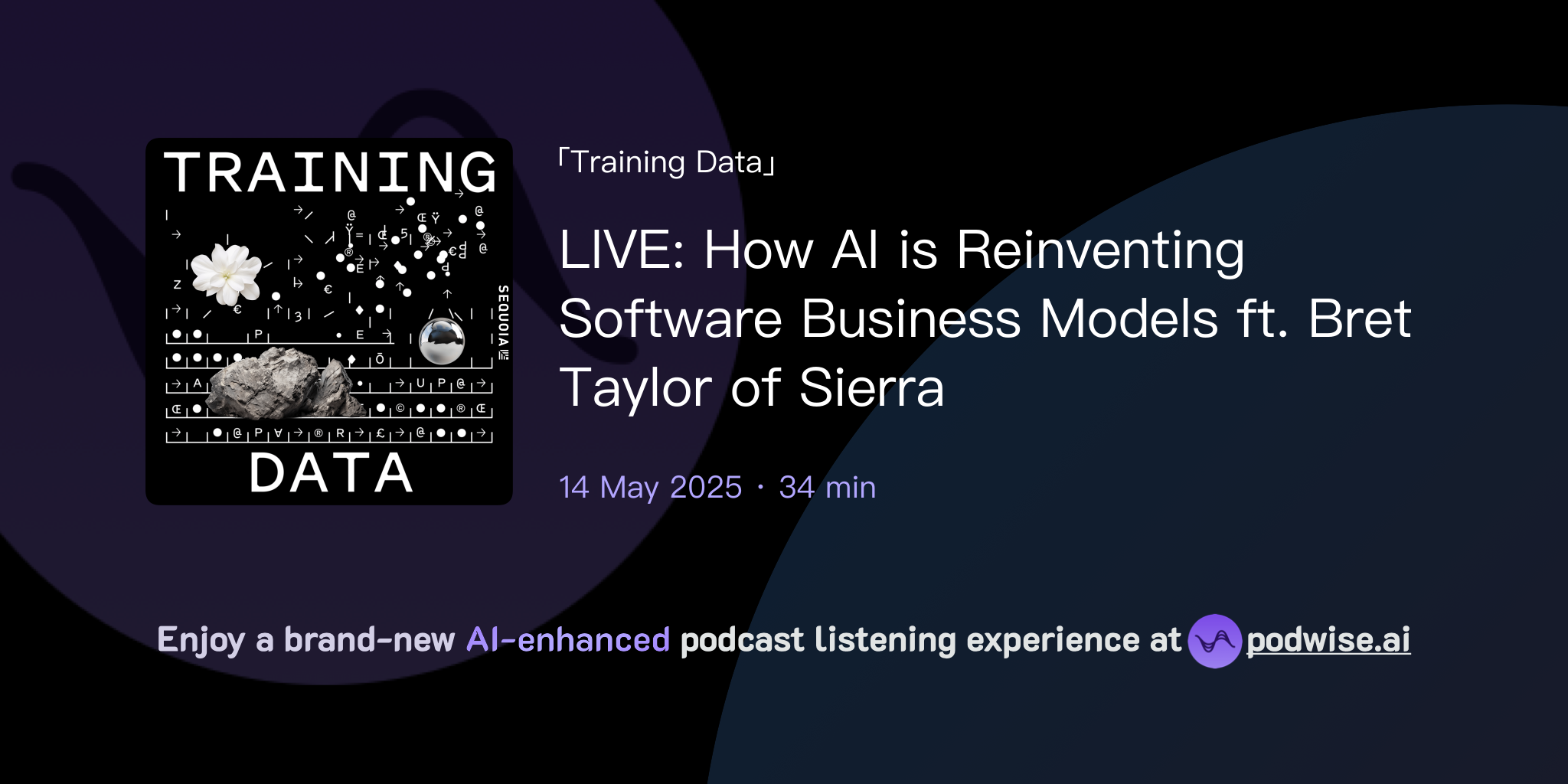 LIVE: How AI is Reinventing Software Business Models ft. Bret Taylor of Sierra | Training Data ...