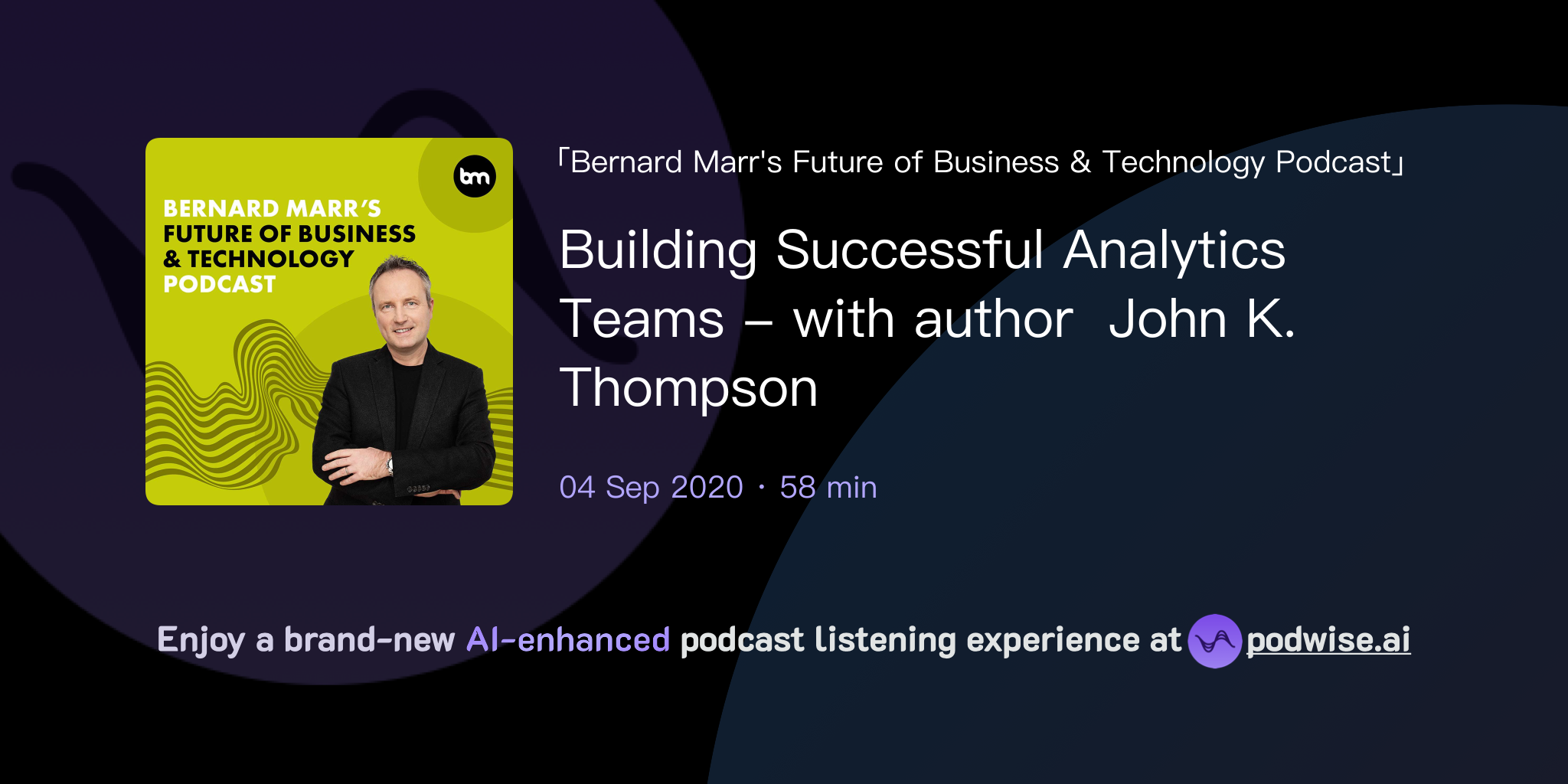 Building Successful Analytics Teams - with author John K. Thompson | Bernard Marr's Future of ...