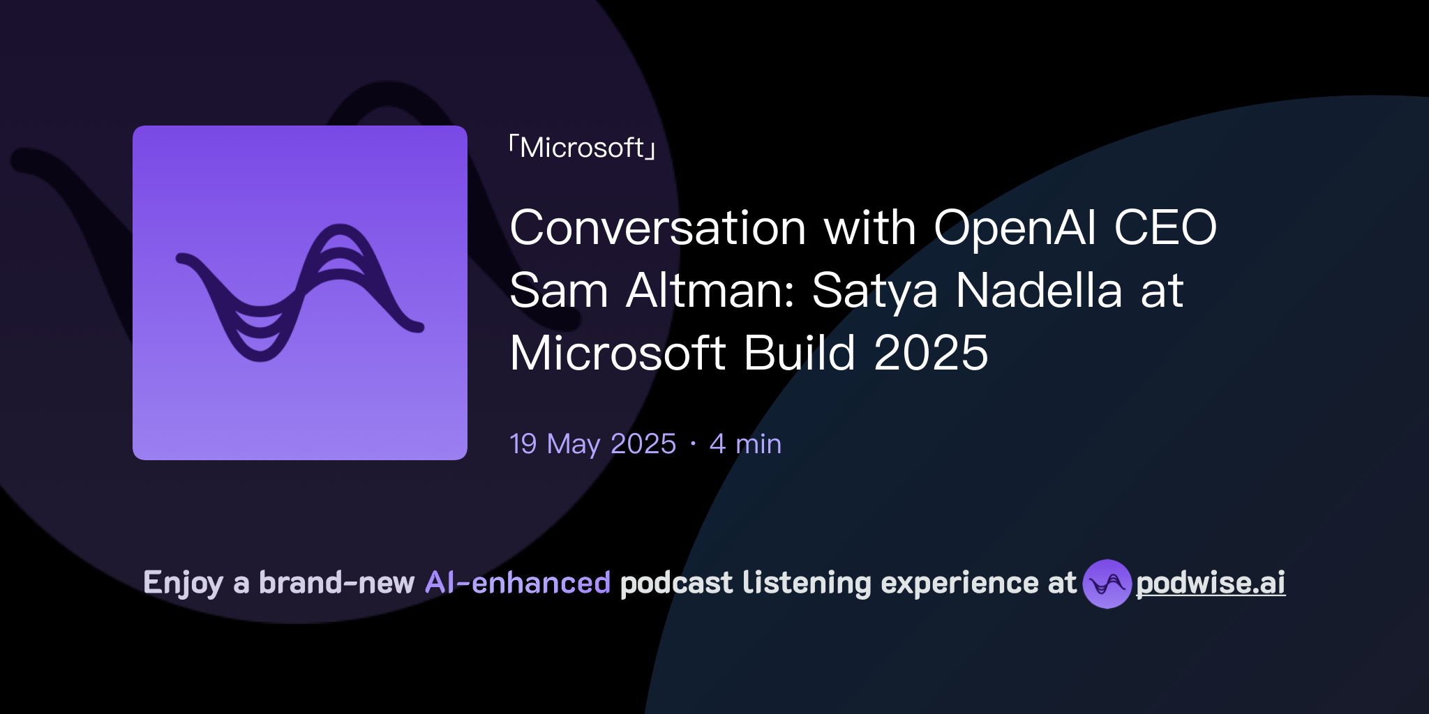 Conversation with OpenAI CEO Sam Altman: Satya Nadella at Microsoft ...