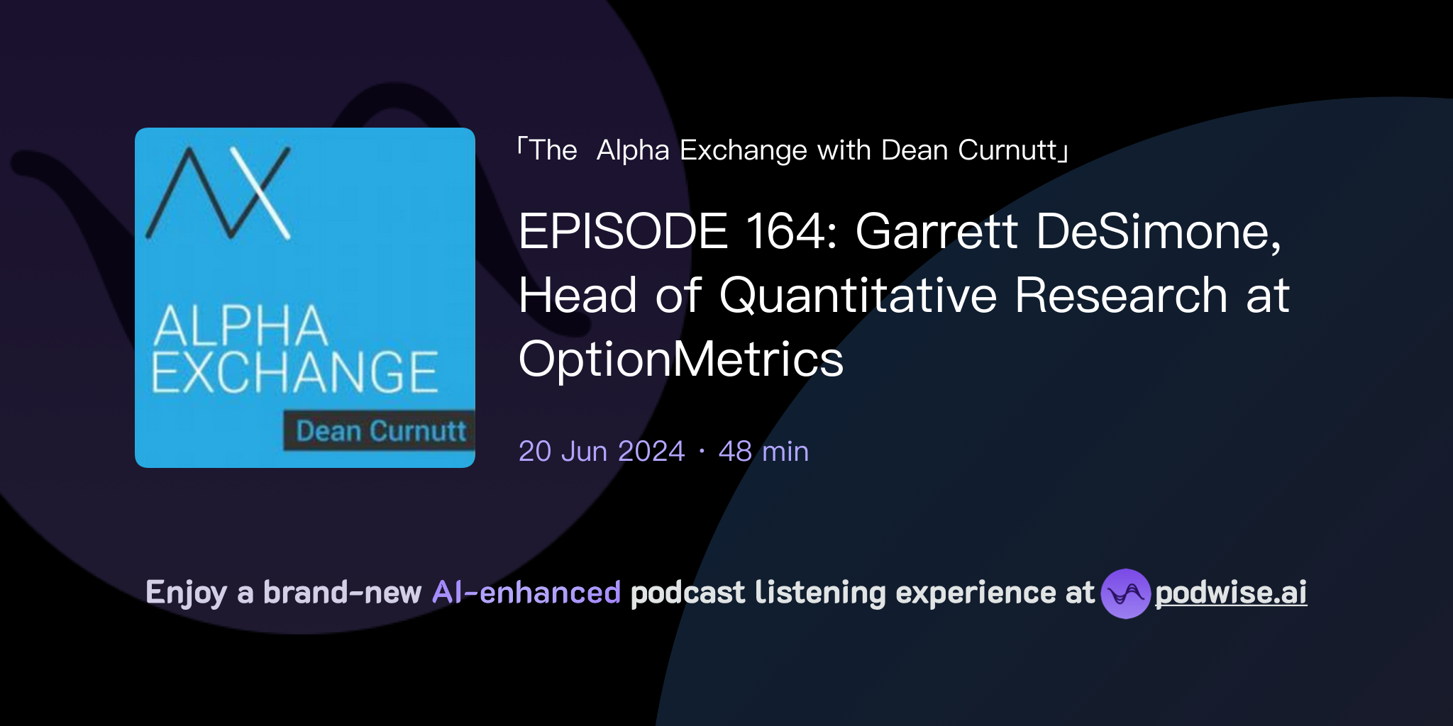 EPISODE 164: Garrett DeSimone, Head of Quantitative Research at ...