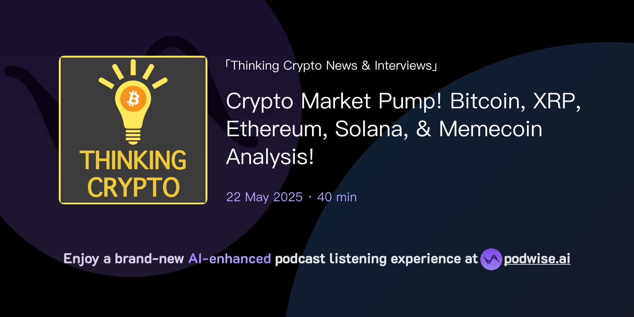 Crypto Market Pump! Bitcoin, XRP, Ethereum, Solana, & Memecoin Analysis! | Thinking Crypto News ...