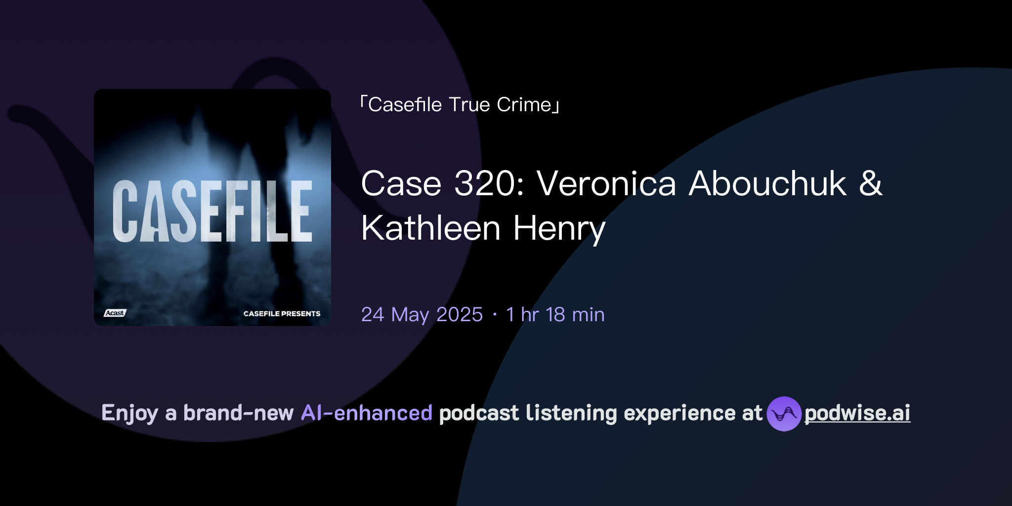 Case 320: Veronica Abouchuk & Kathleen Henry | Casefile True Crime ...
