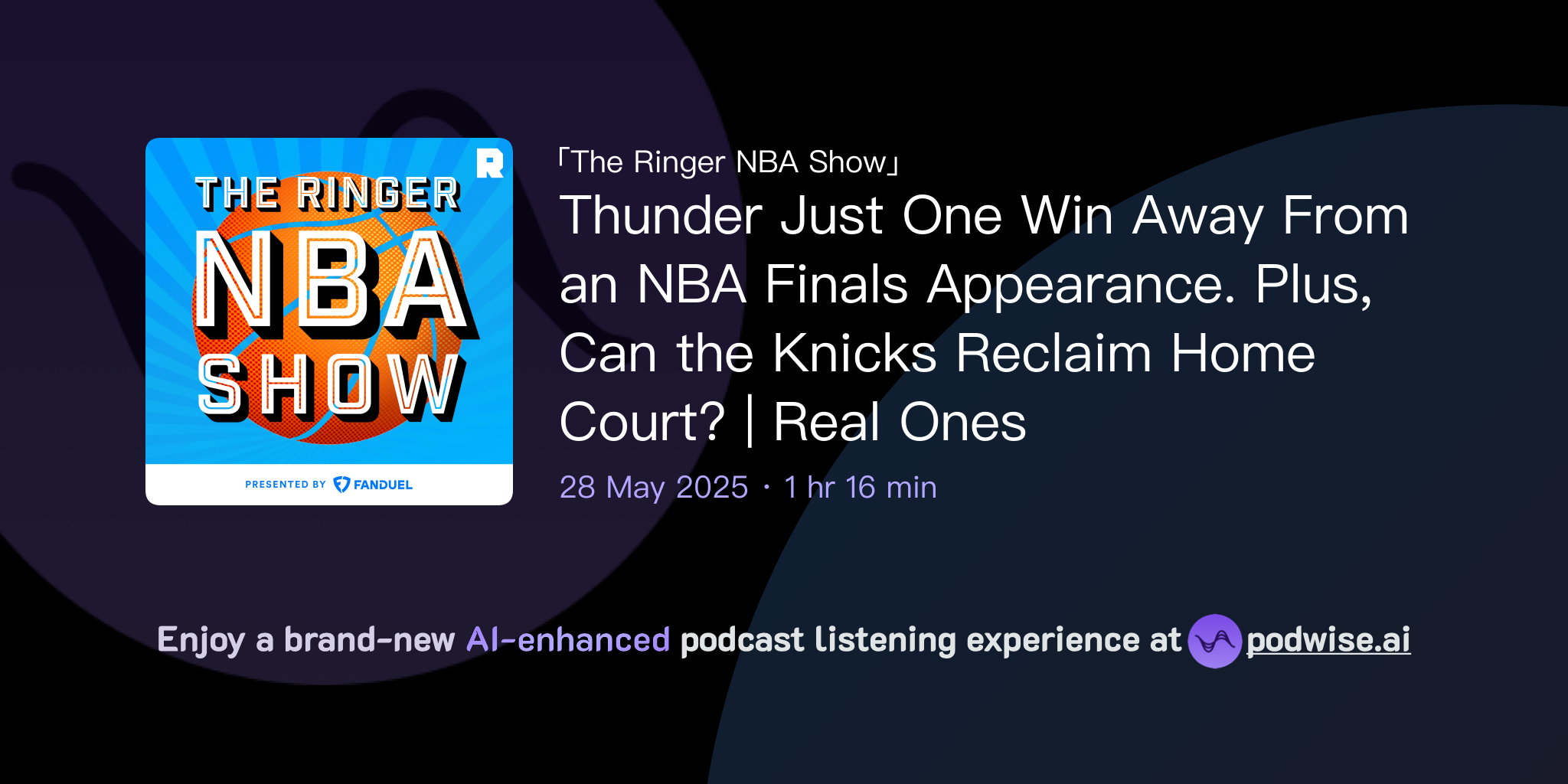 Thunder Just One Win Away From an NBA Finals Appearance. Plus, Can the ...