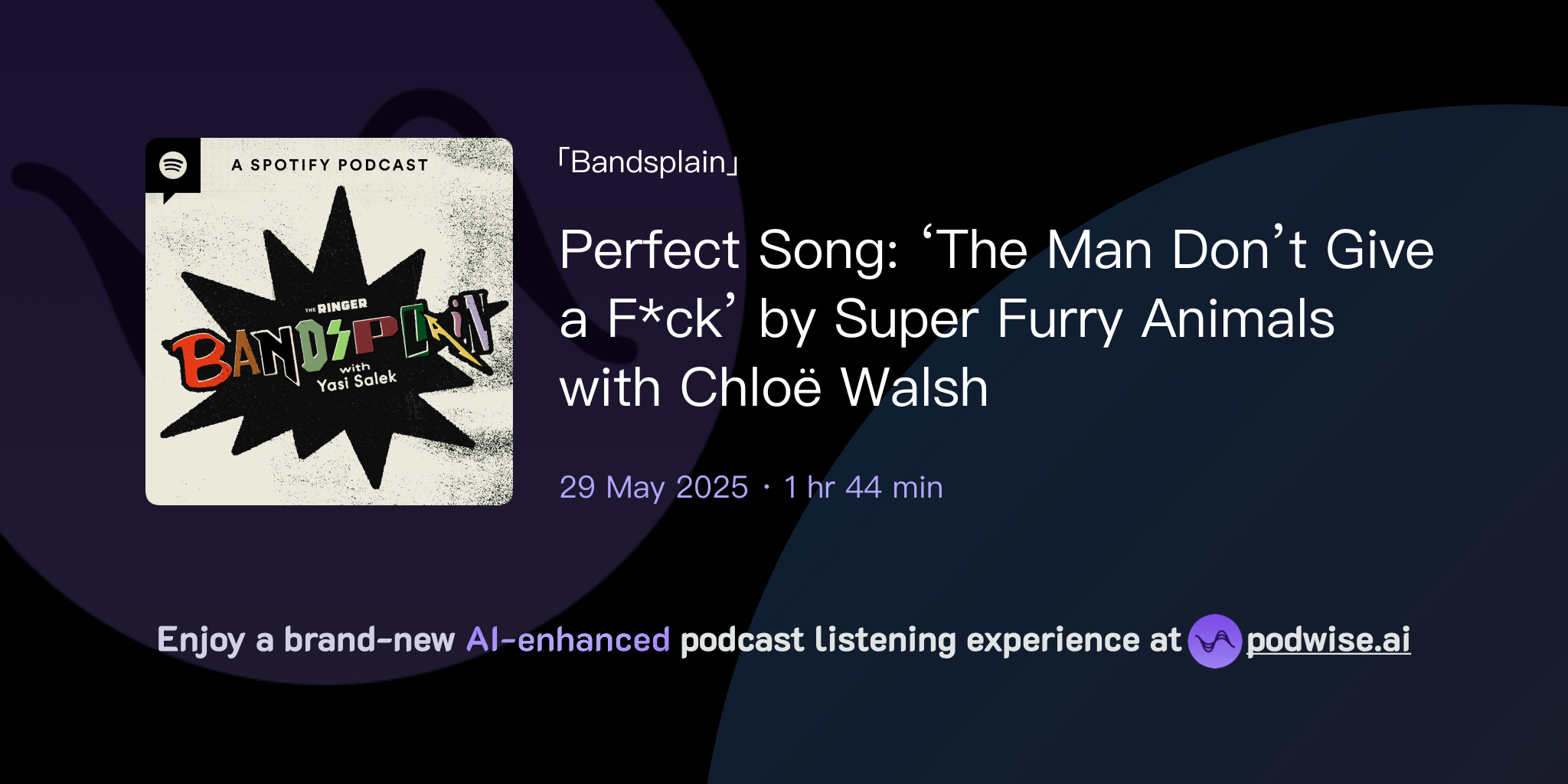Perfect Song: ‘The Man Don’t Give a F*ck’ by Super Furry Animals with Chloë Walsh | Bandsplain ...