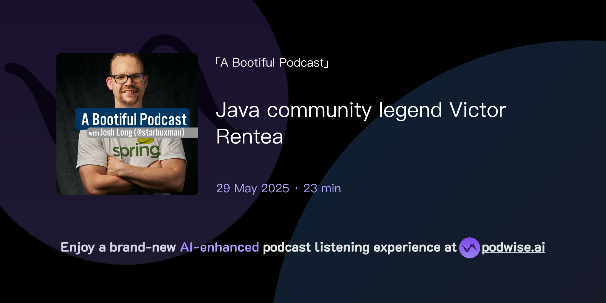 Java community legend Victor Rentea | A Bootiful Podcast | Podwise