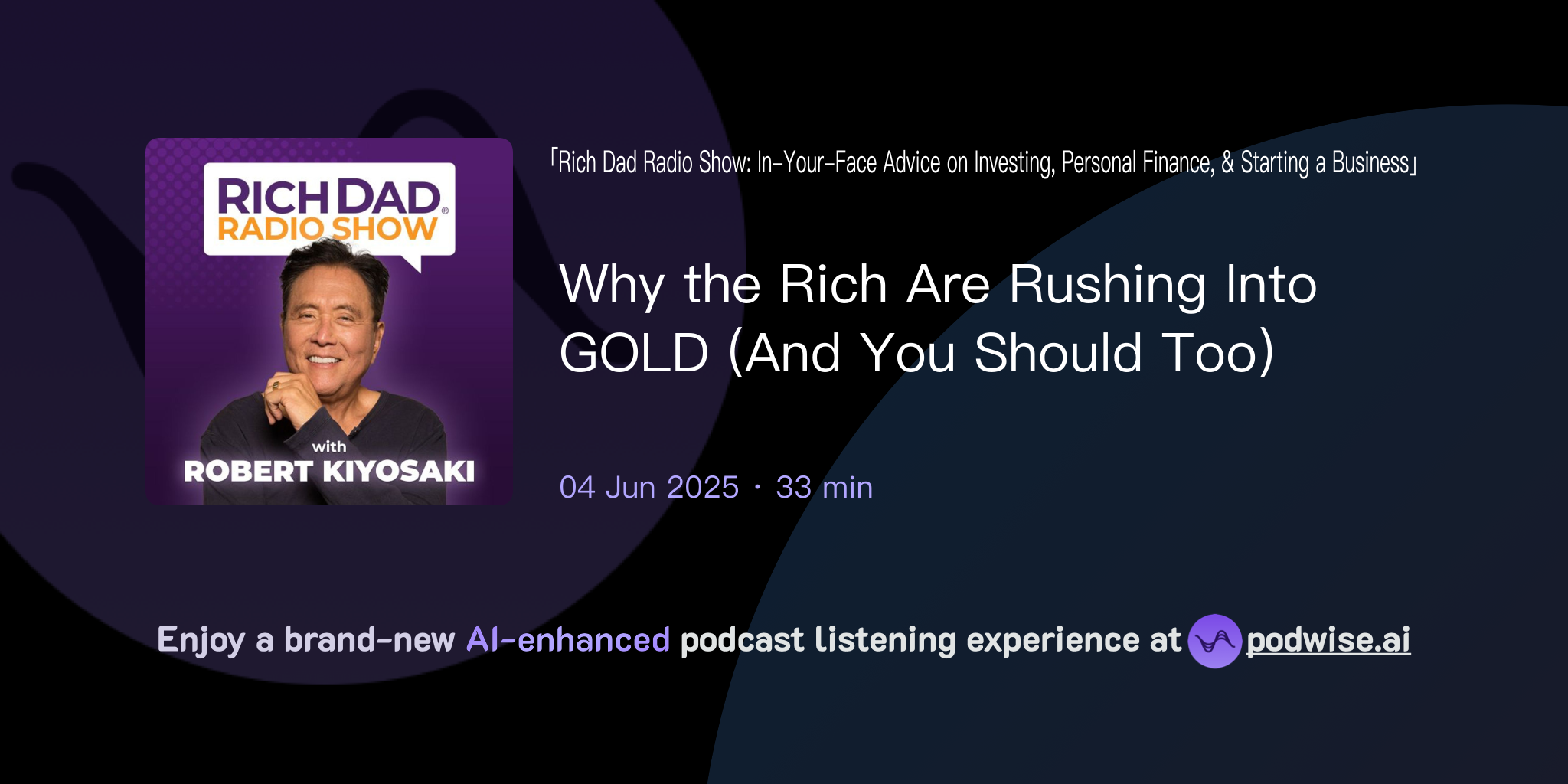 Why the Rich Are Rushing Into GOLD (And You Should Too) | Rich Dad ...