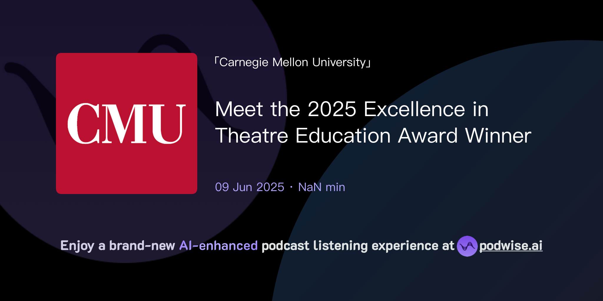 Meet the 2025 Excellence in Theatre Education Award Winner | Carnegie ...