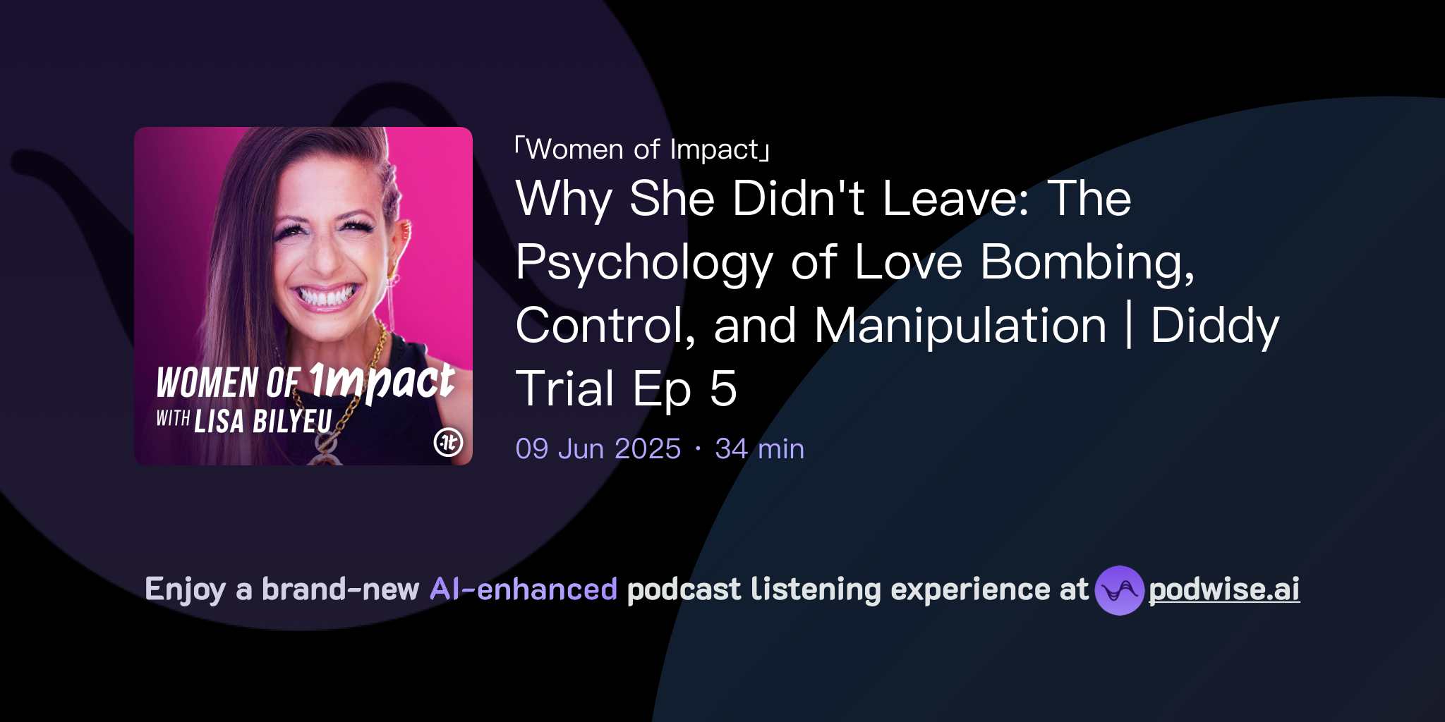 Why She Didn't Leave: The Psychology of Love Bombing, Control, and Manipulation | Diddy Trial Ep ...