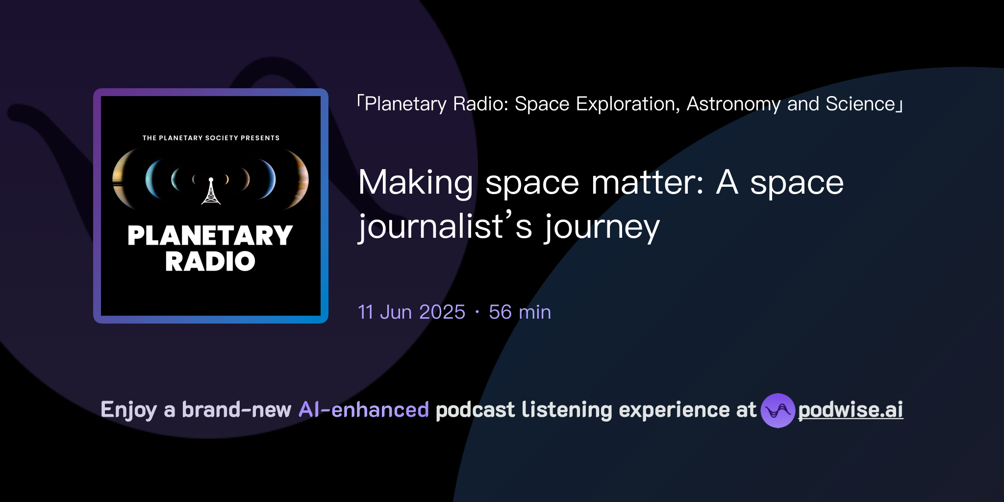 Making space matter: A space journalist’s journey | Planetary Radio ...