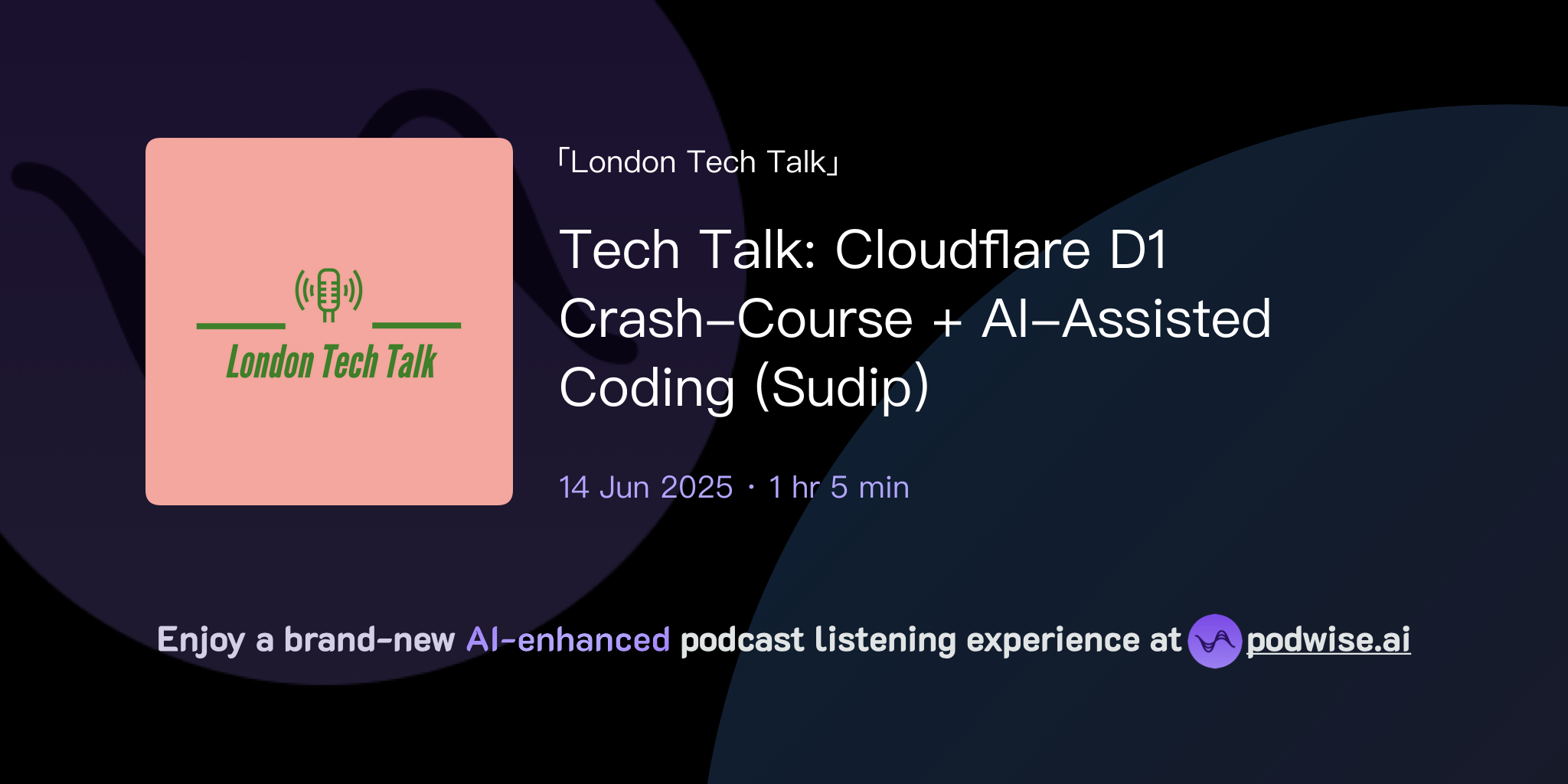 Tech Talk: Cloudflare D1 Crash-Course + AI-Assisted Coding (Sudip ...