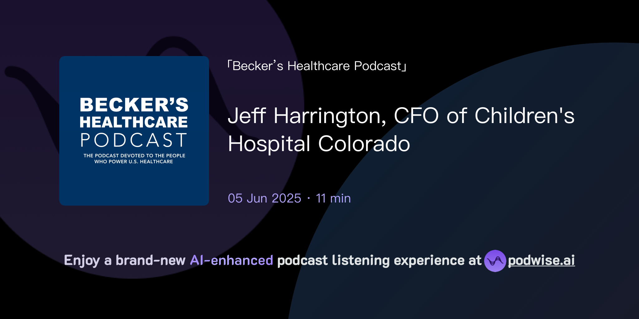 Jeff Harrington, CFO of Children's Hospital Colorado | Becker’s ...