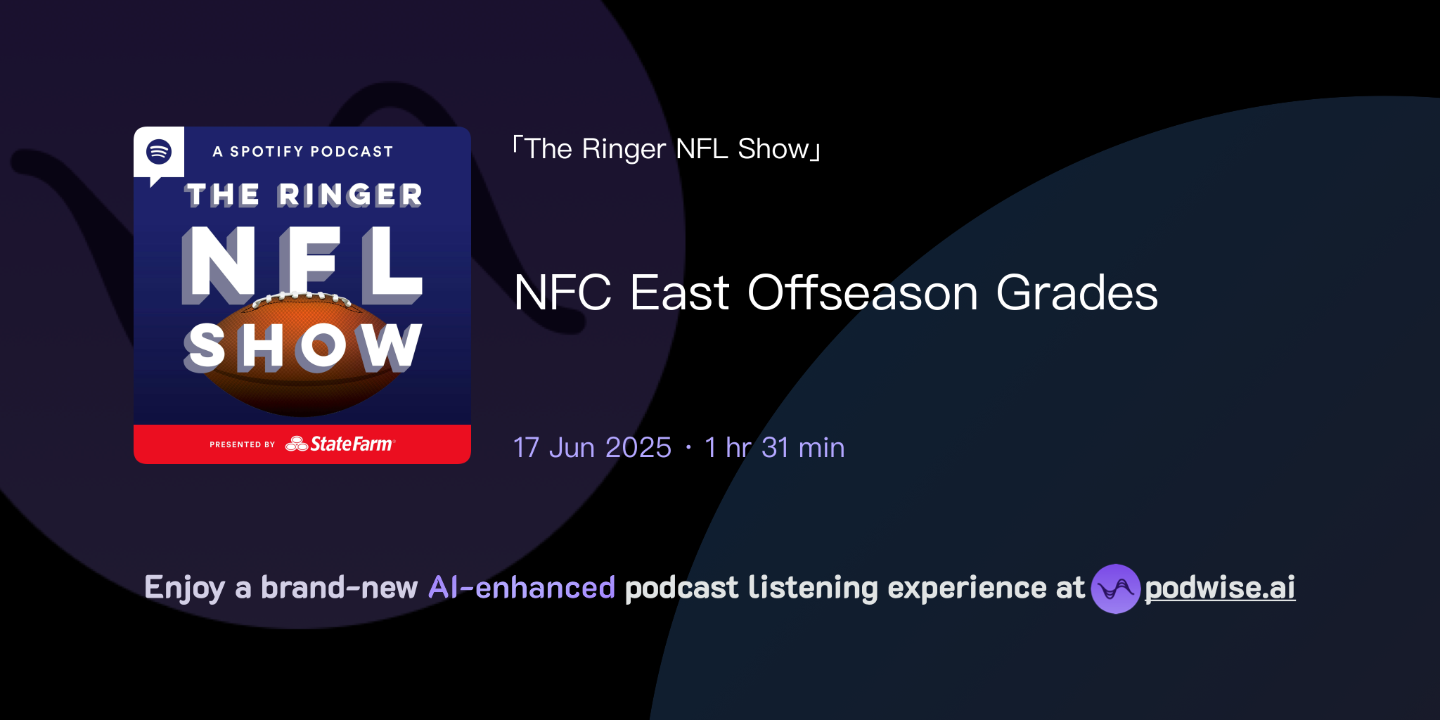 NFC East Offseason Grades | The Ringer NFL Show | Podwise