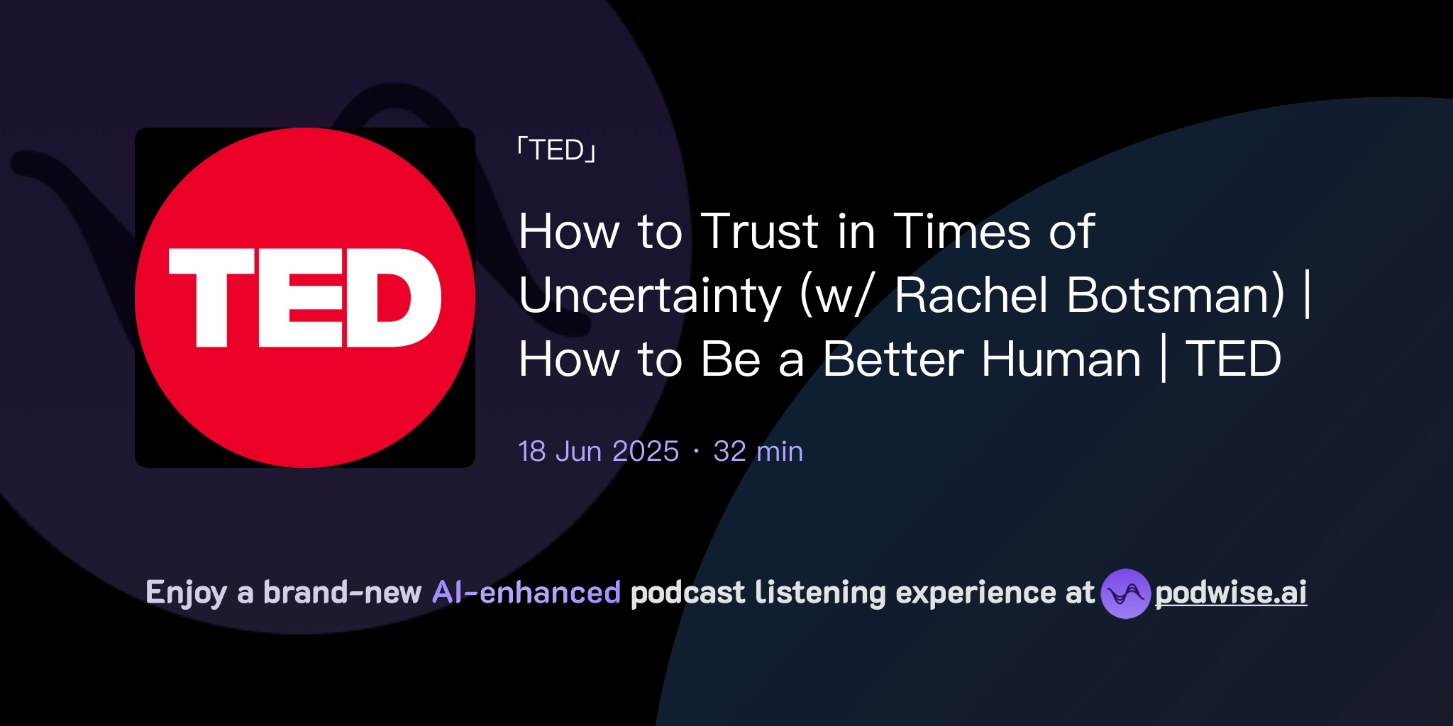 How to Trust in Times of Uncertainty (w/ Rachel Botsman) | How to Be a ...