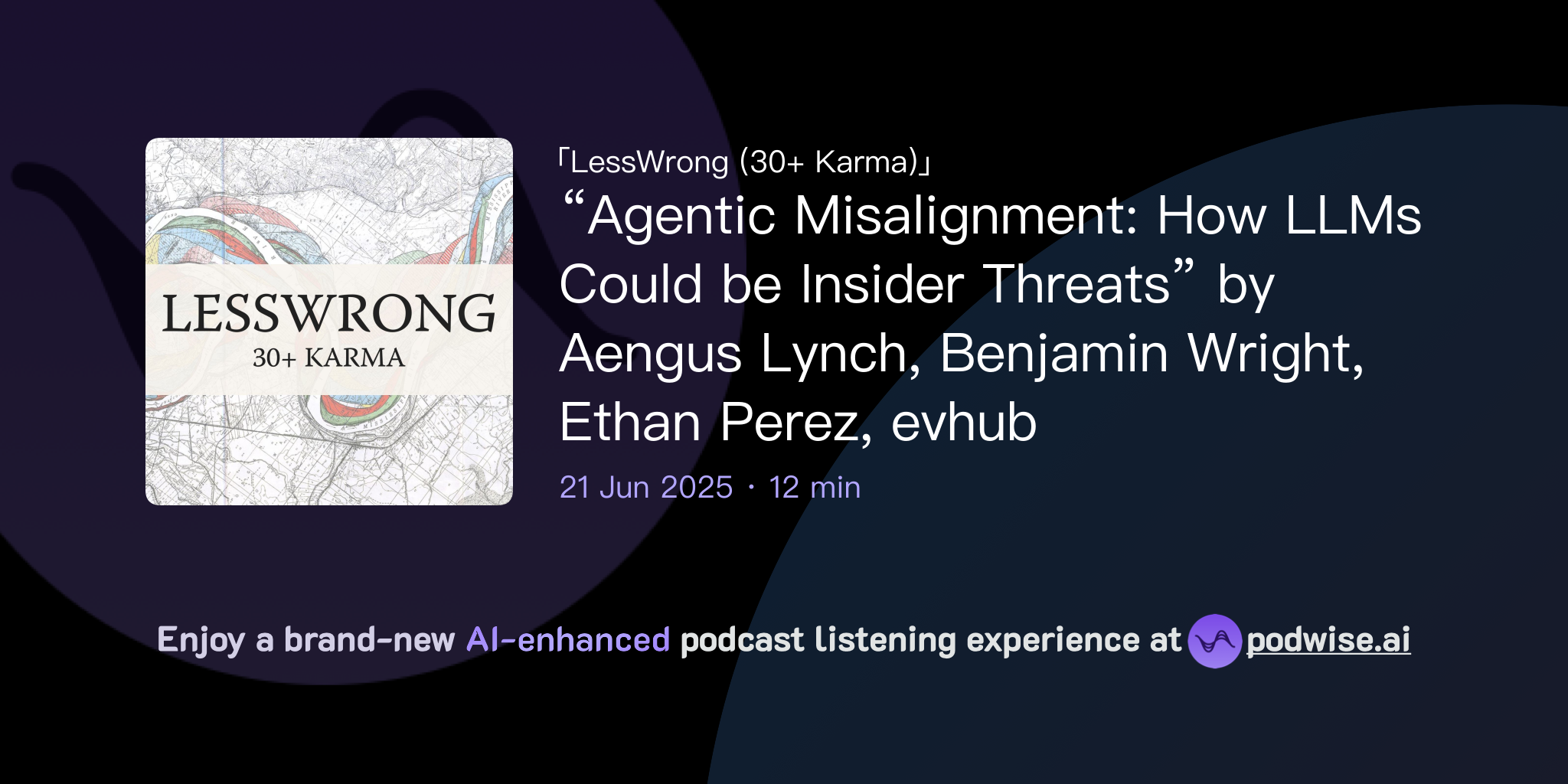 “Agentic Misalignment: How LLMs Could be Insider Threats” by Aengus ...