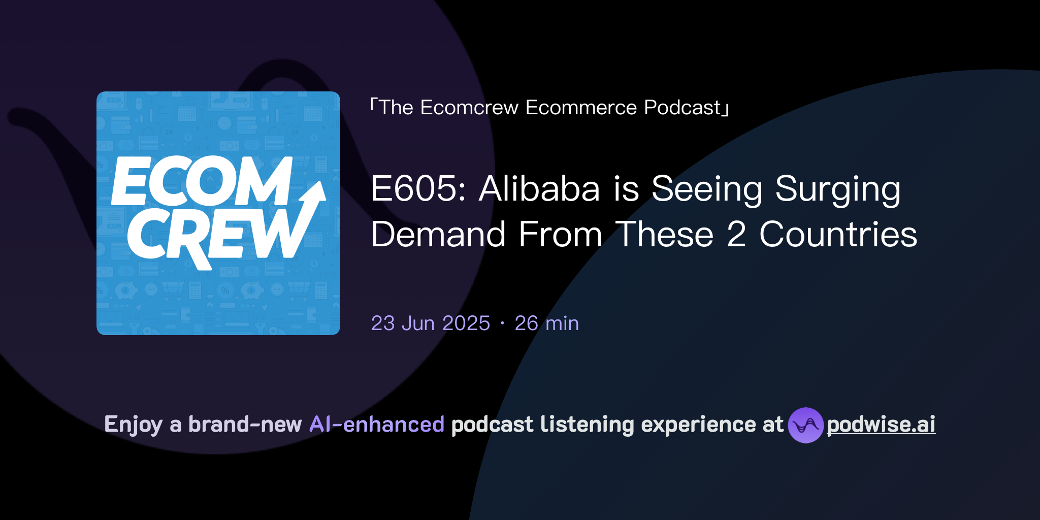 E605: Alibaba is Seeing Surging Demand From These 2 Countries | The Ecomcrew Ecommerce Podcast ...
