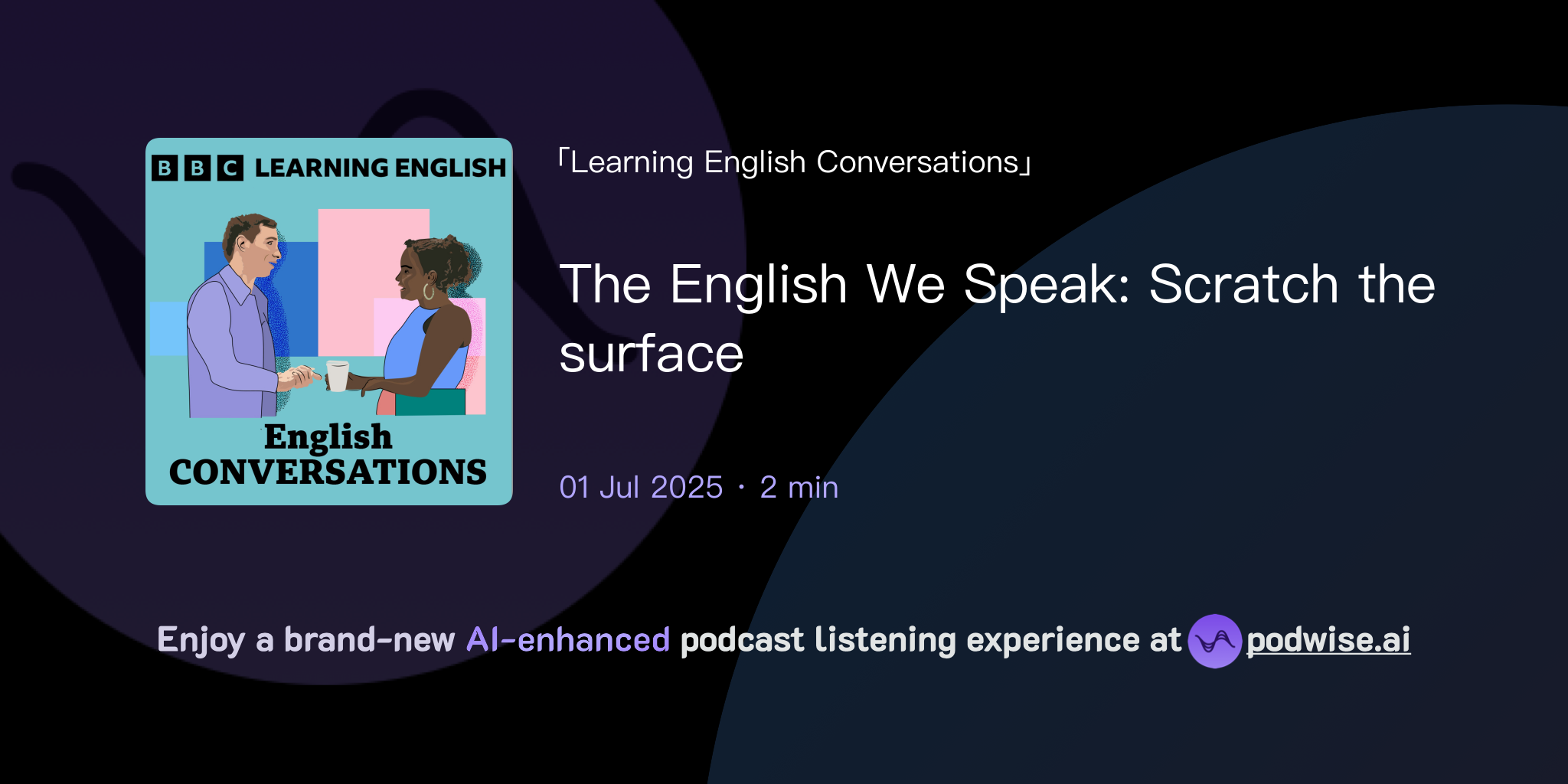 The English We Speak: Scratch the surface | Learning English ...